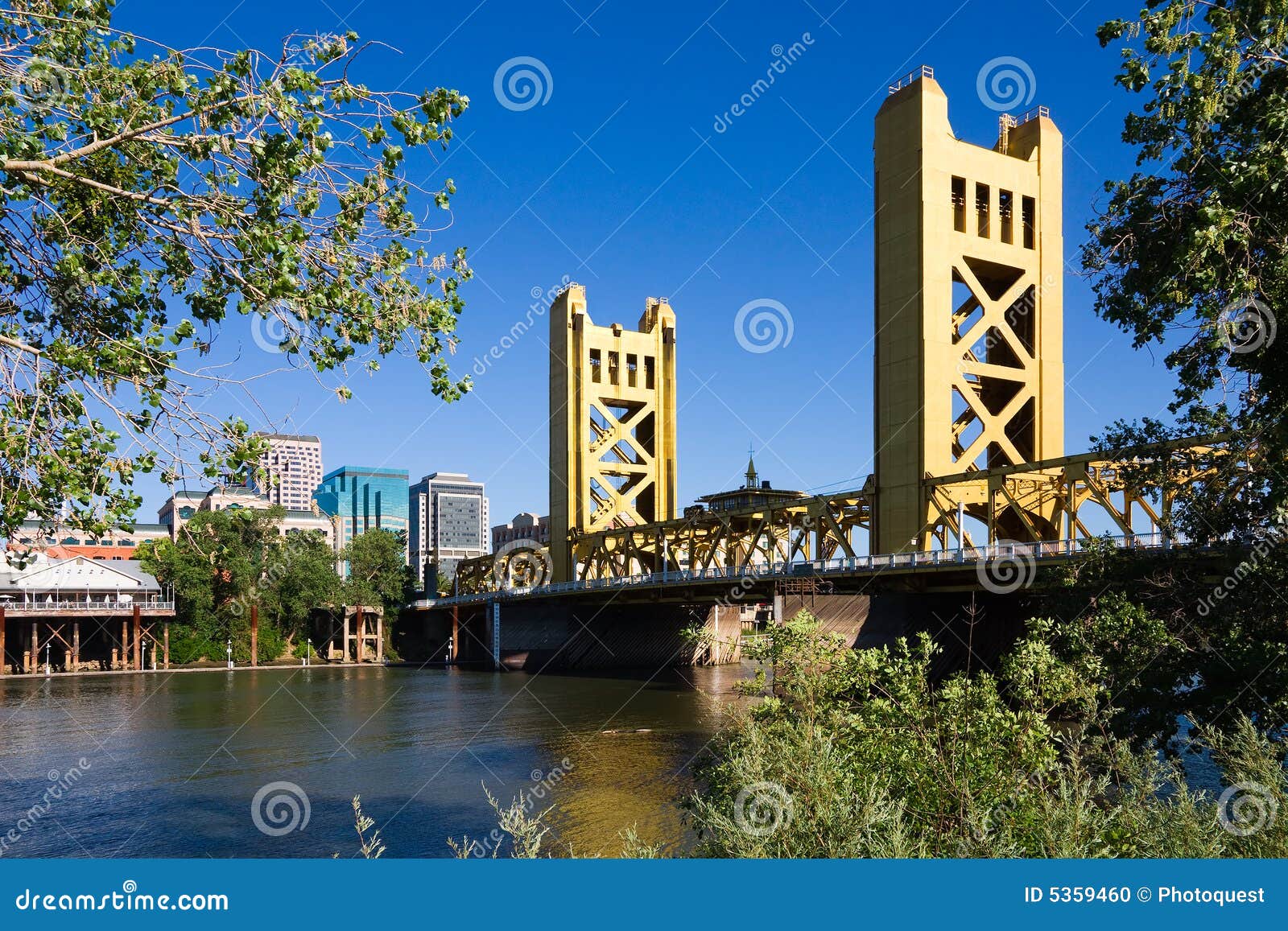 Tower Bridge in Sacramento stock photo. Image of summer - 5359460