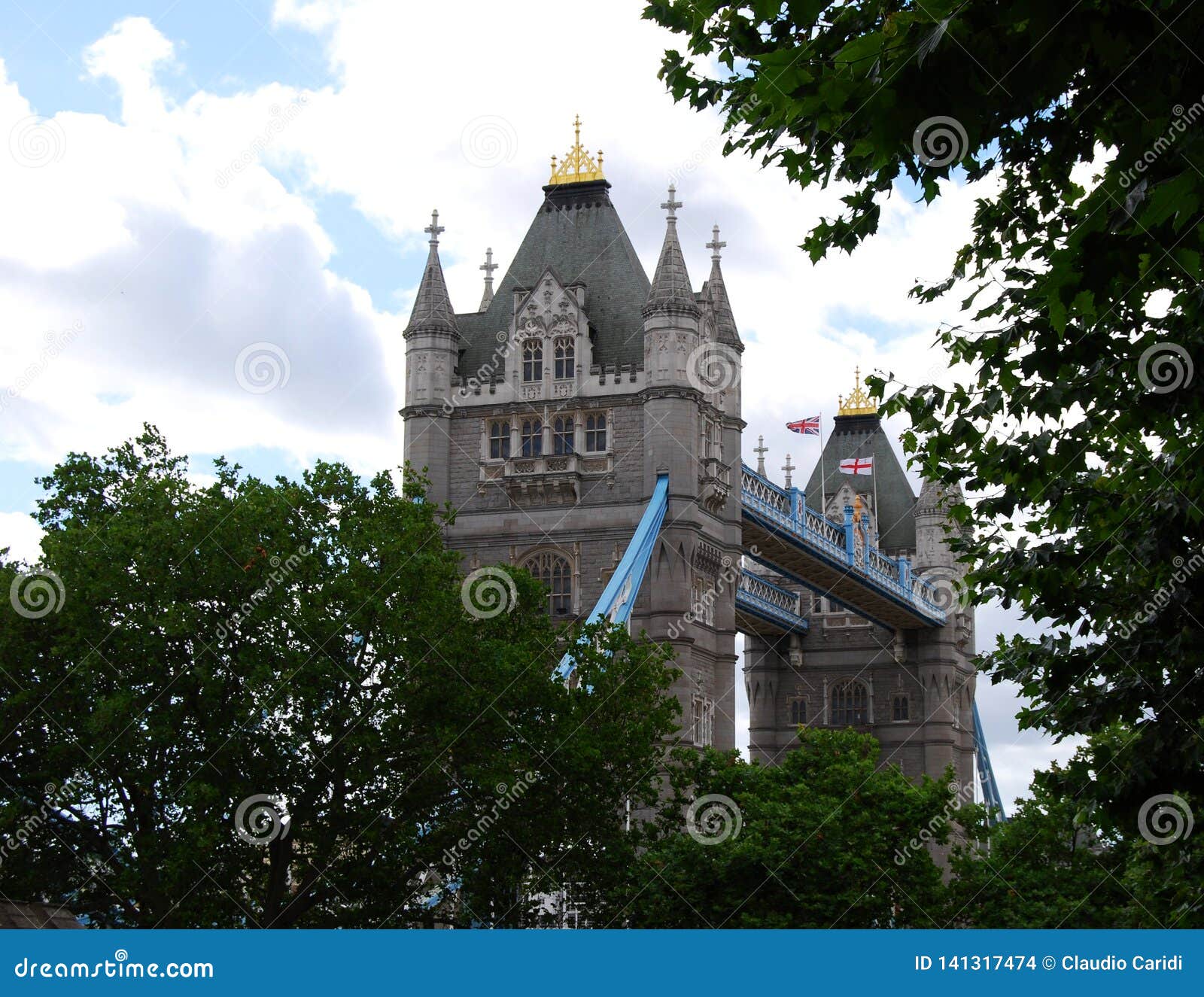Tower Bridge, Side View from London Tower, UK Stock Photo - Image of ...