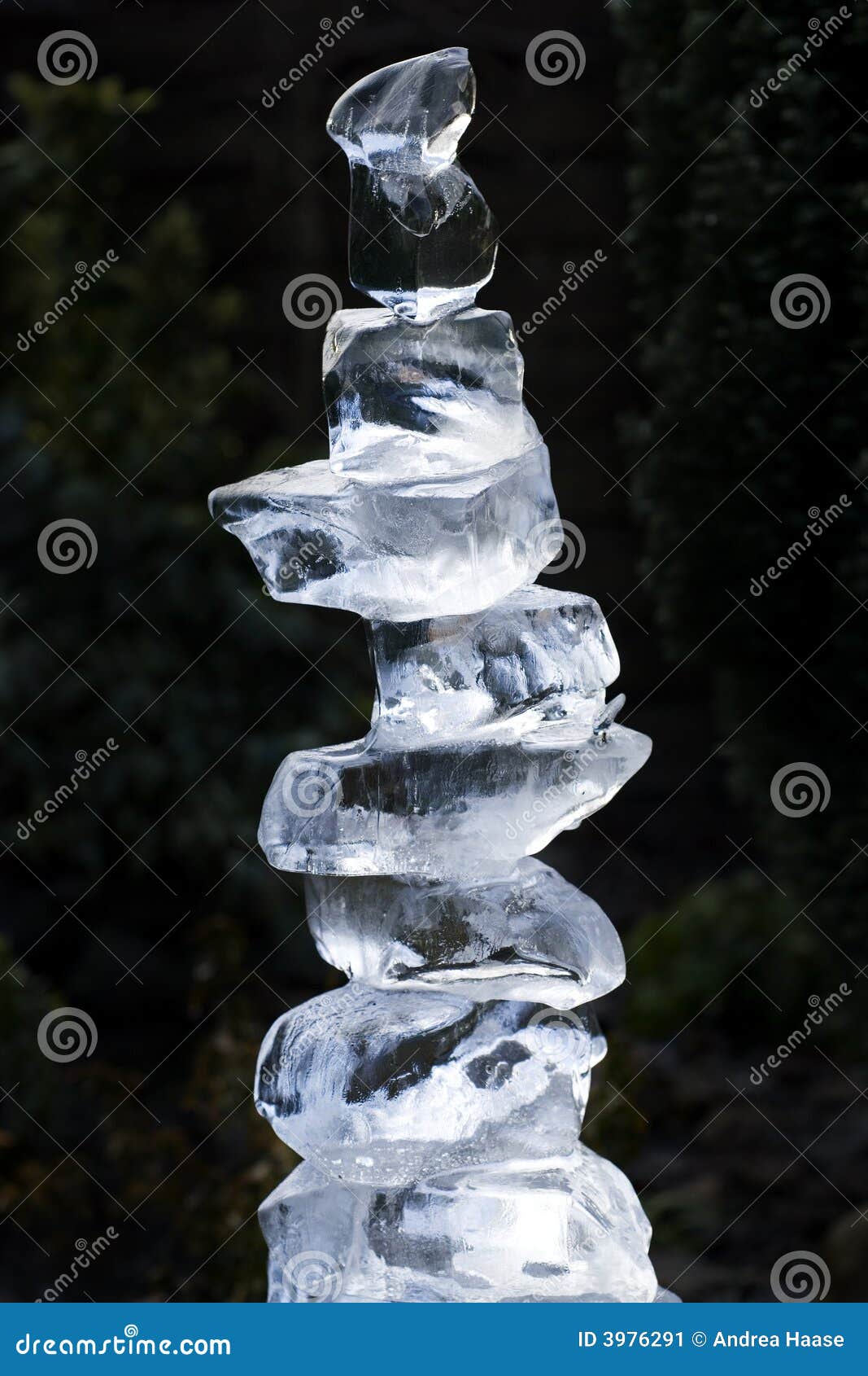 Tower build of ice cubes stock image. Image of icecube - 3976291
