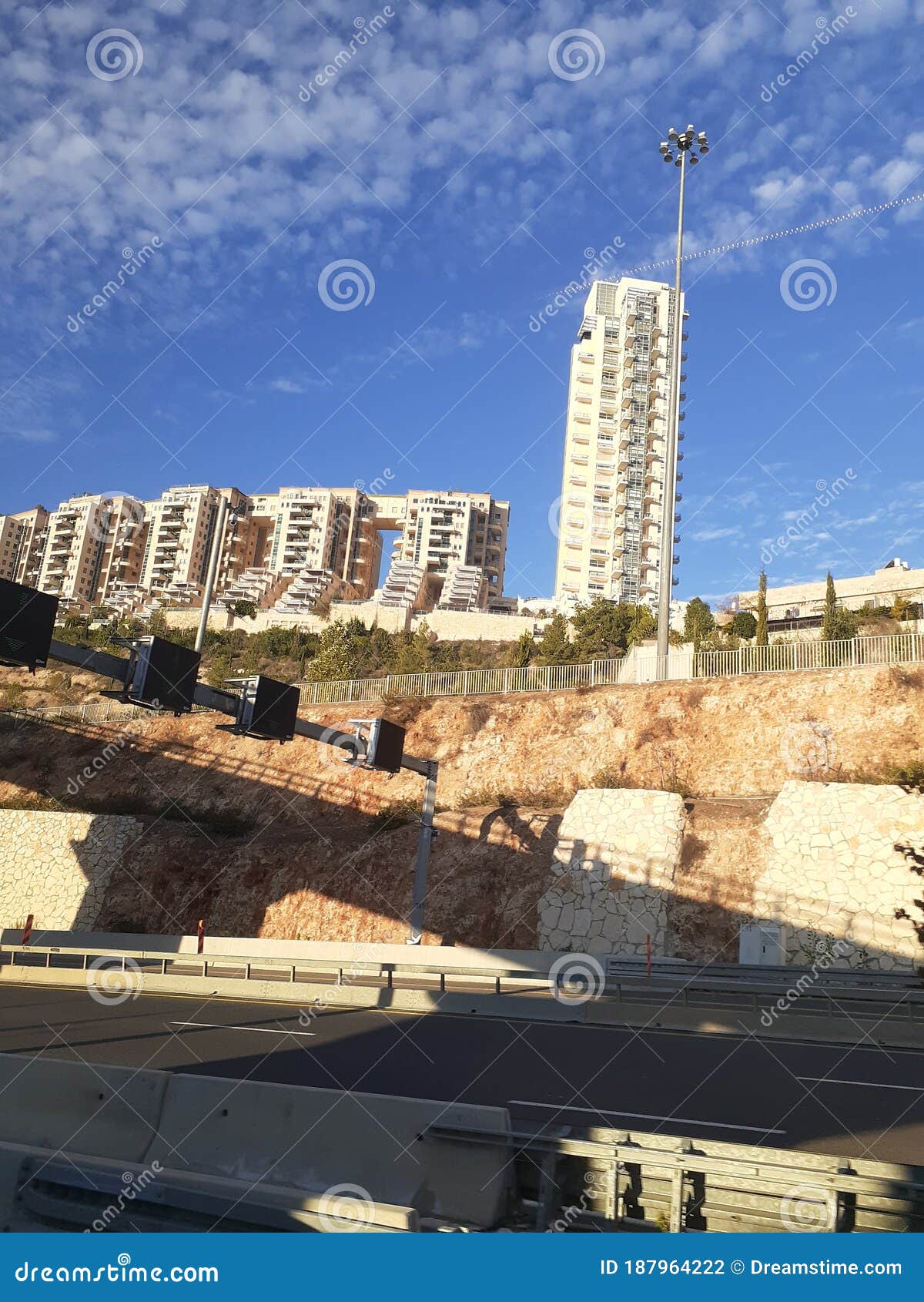 Tower buildind connected stock photo. Image of architecture - 187964222