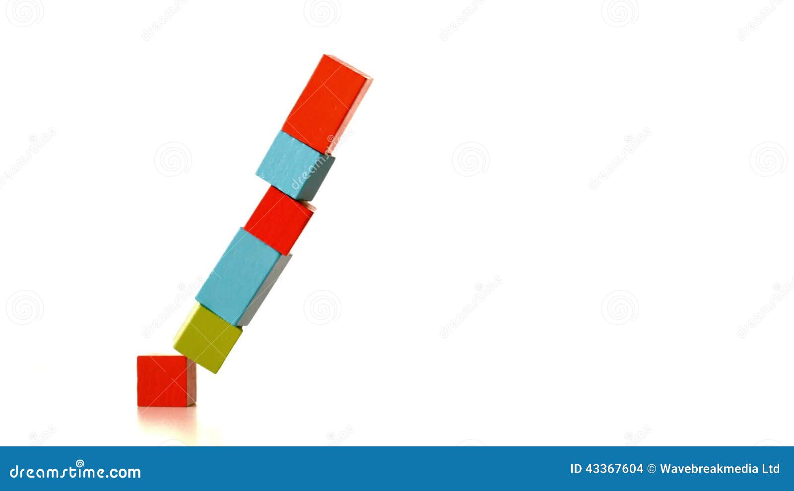 Tower of Building Blocks Falling Over Stock Footage - Video of bouncing ...