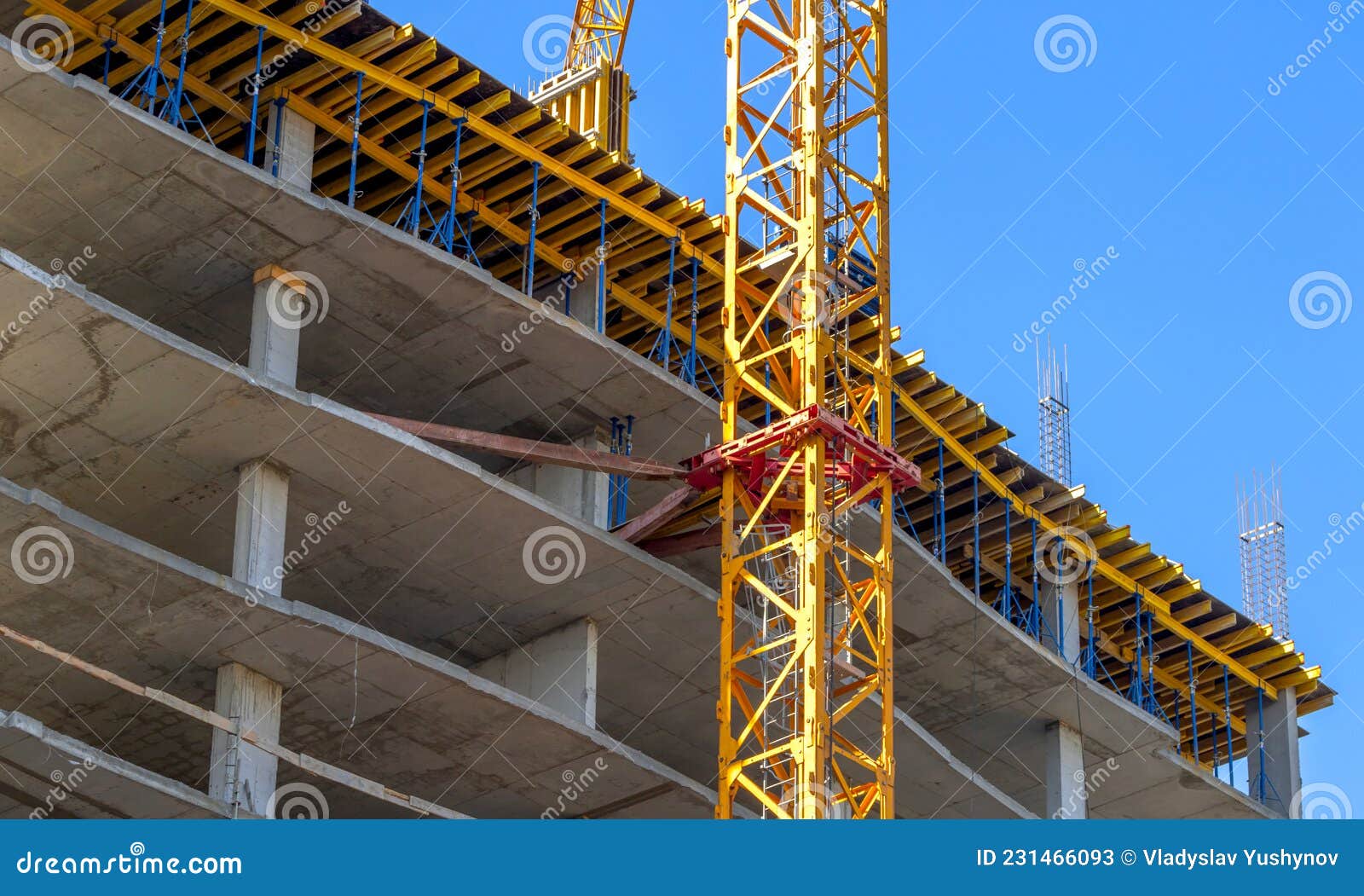 Tower Building Equipment Construction Crane Close-up View, Structure of ...