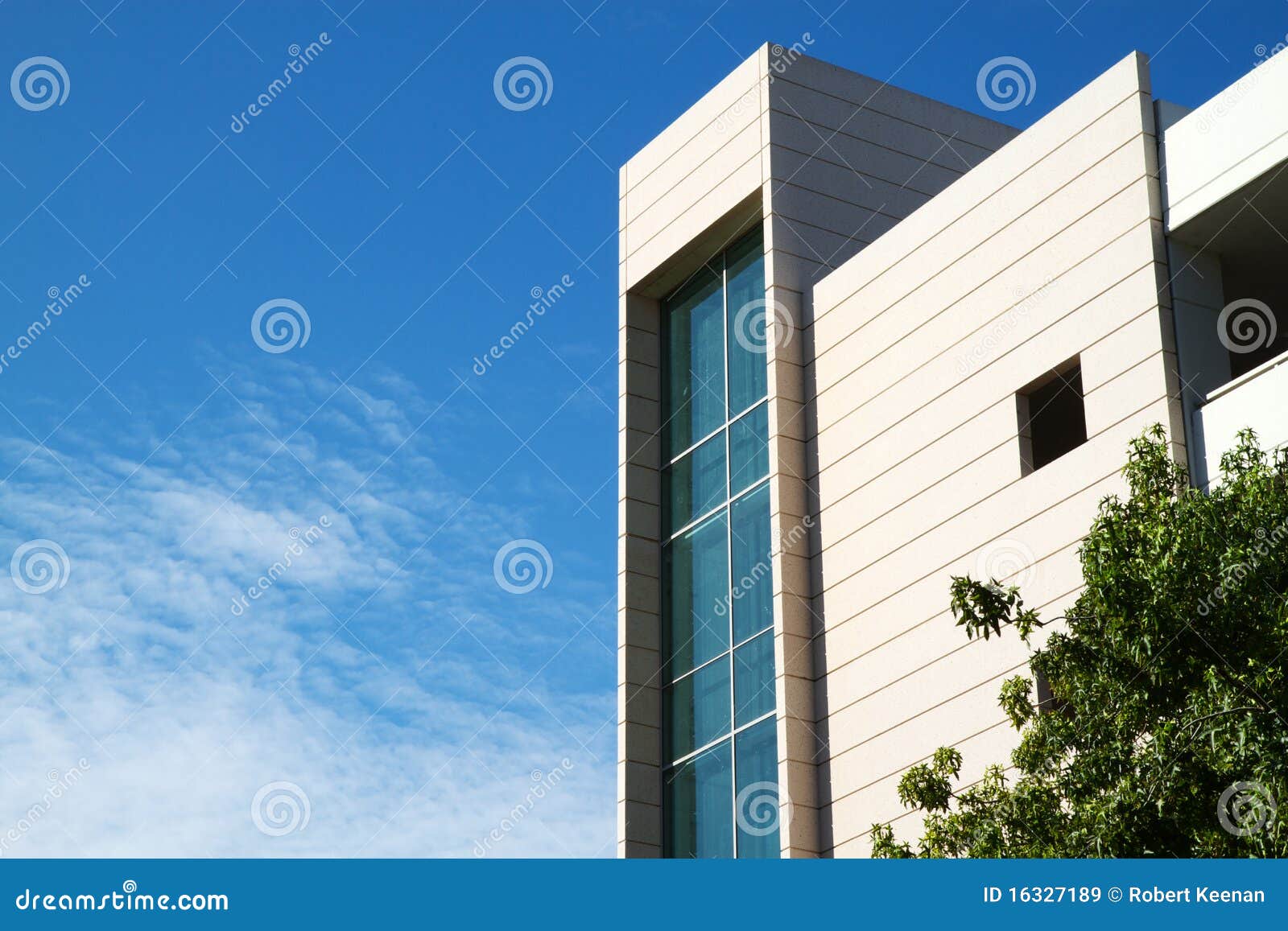 Tower Building Green Glass Sky Horizontal Stock Image - Image of facade ...