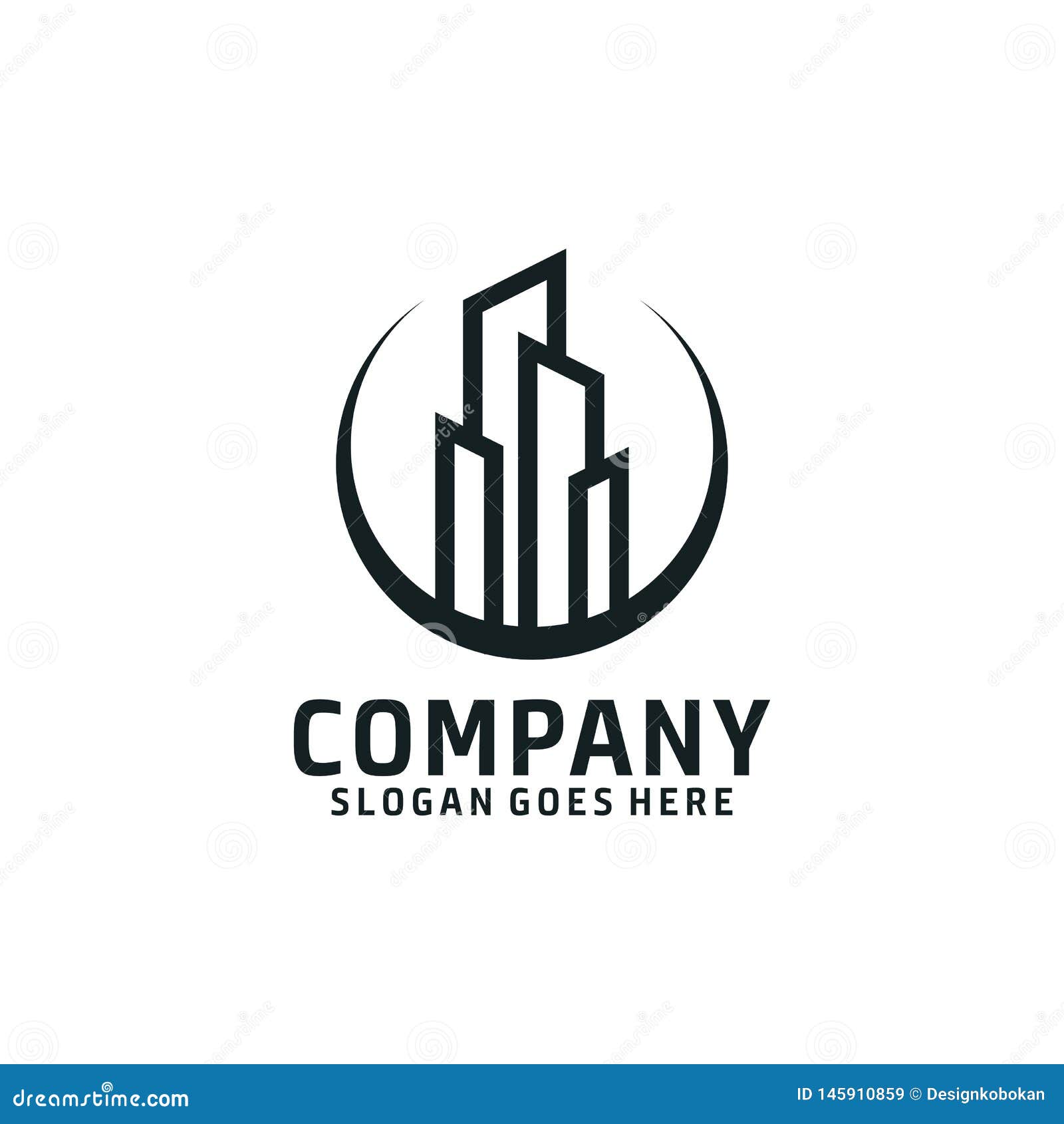 Luxury and Beautiful Tower Building Logo Stock Vector - Illustration of ...