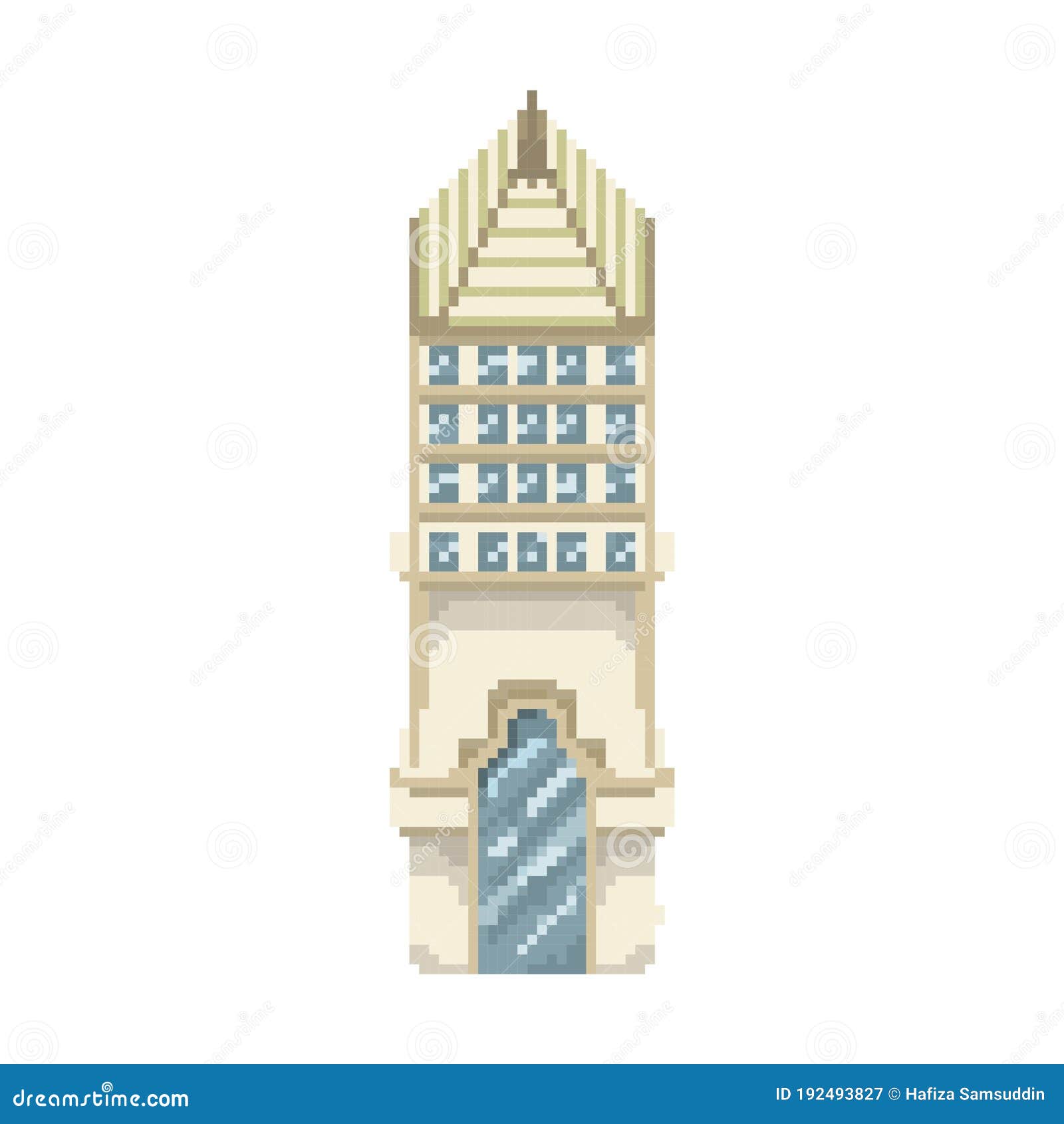 Tower Building. Vector Illustration Decorative Design Stock Vector ...