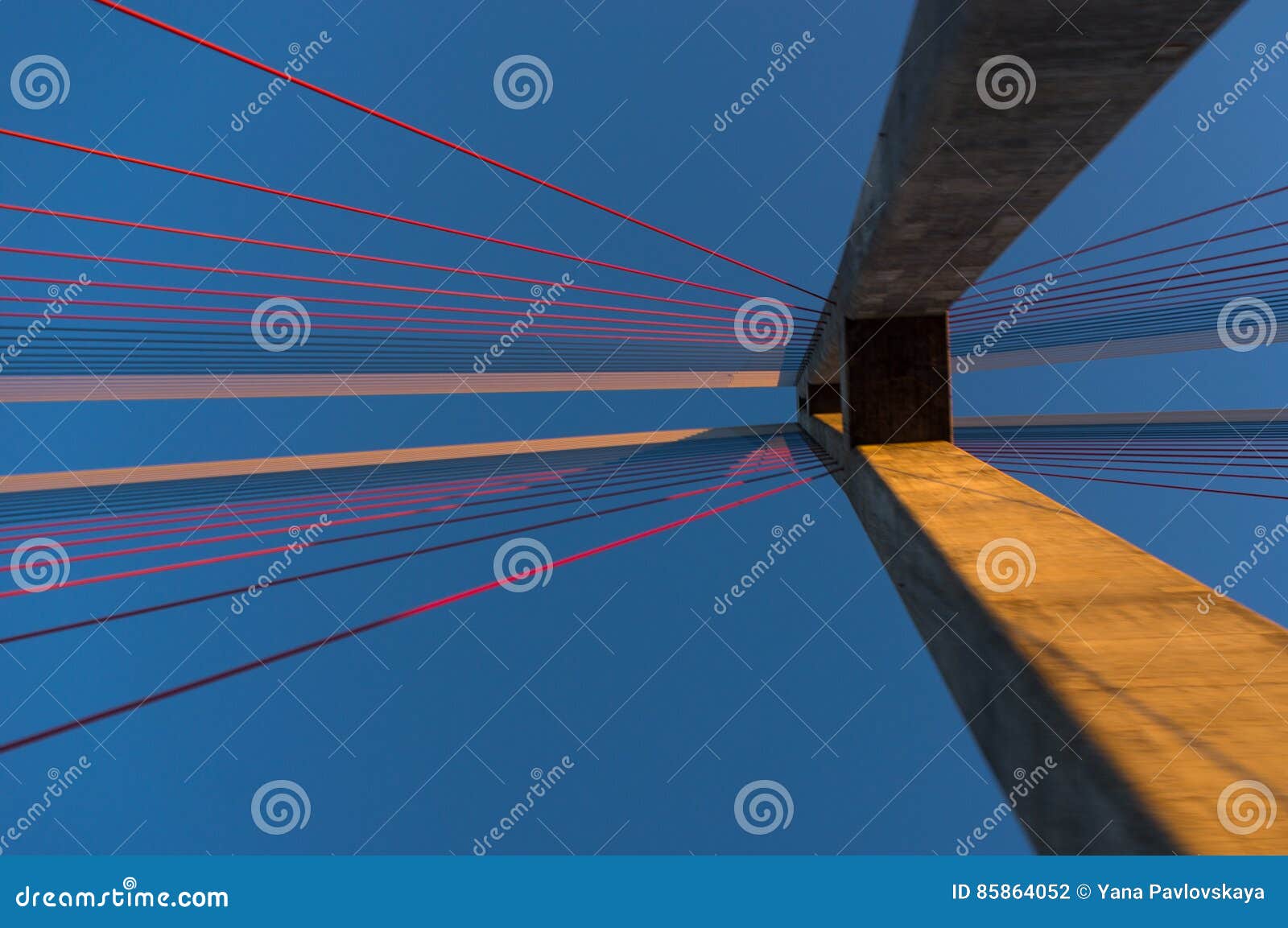 The Tower of the Cable-stayed Bridge Stock Photo - Image of support ...
