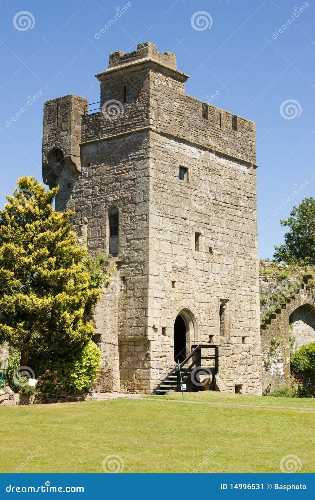 Tower, Caldicot Castle stock image. Image of ruin, stone - 14996531
