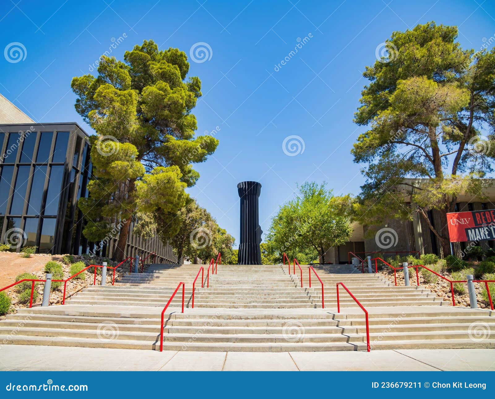 Tower of the Campus in UNLV Editorial Photo - Image of tower, blue ...