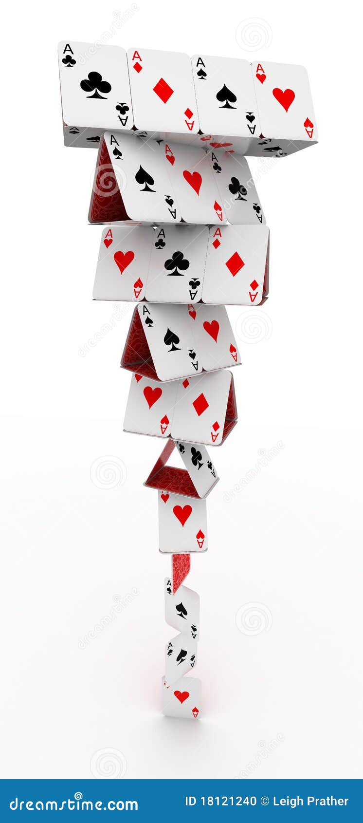 Tower of cards stock illustration. Illustration of game - 18121240