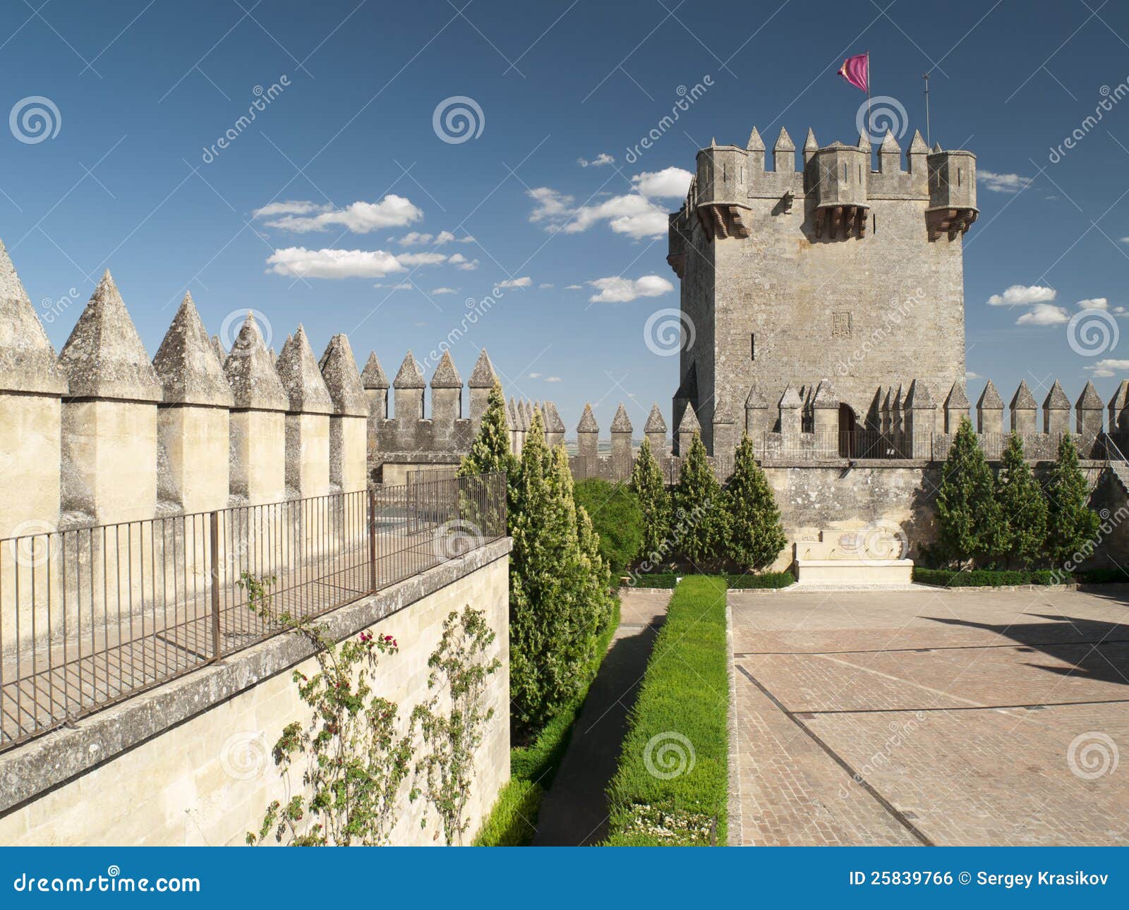Tower of Castle of Almodovar Del Rio Stock Photo - Image of ...
