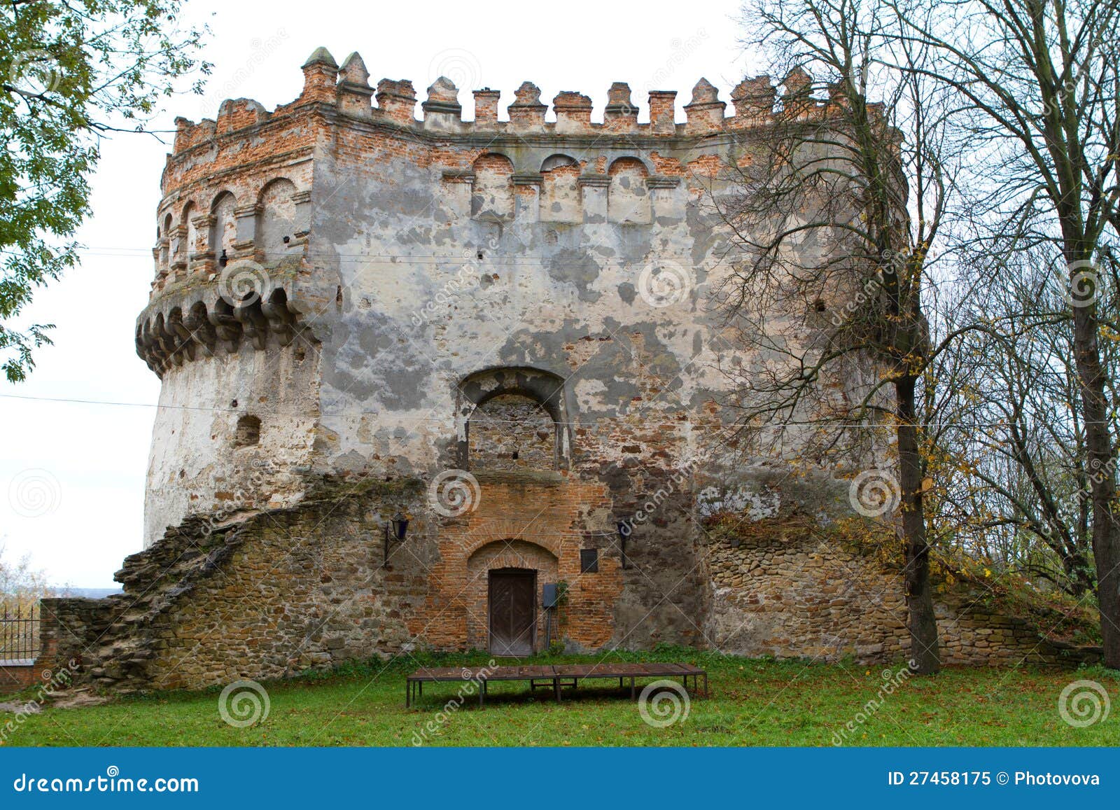 Tower of the Castle If Ostrog, Ukraine Stock Image - Image of touristic ...