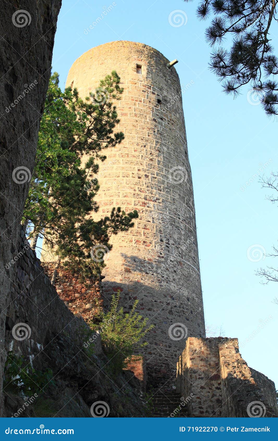 Tower of castle Zebrak stock photo. Image of outdoor - 71922270
