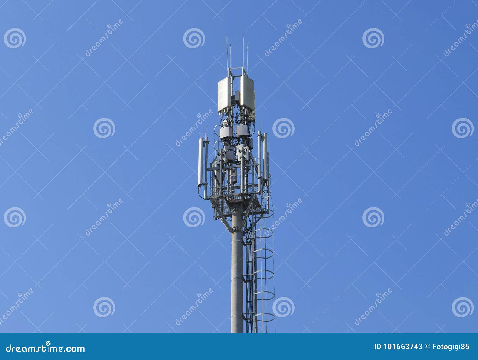 The Tower Cell Tower with Transponders. Communication Technologi Stock ...