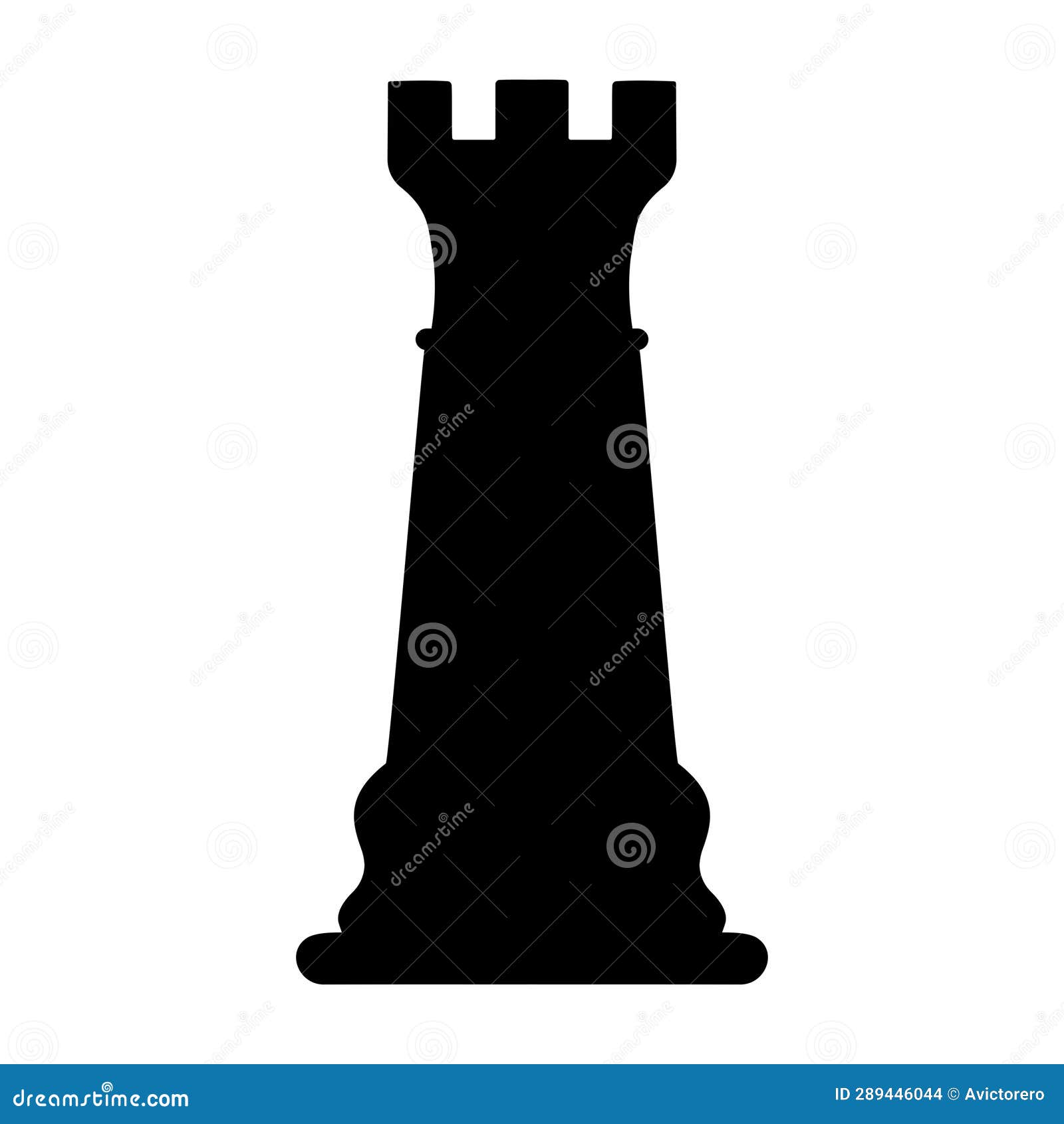 Tower Chess Piece Silhouette Stock Illustration - Illustration of ...