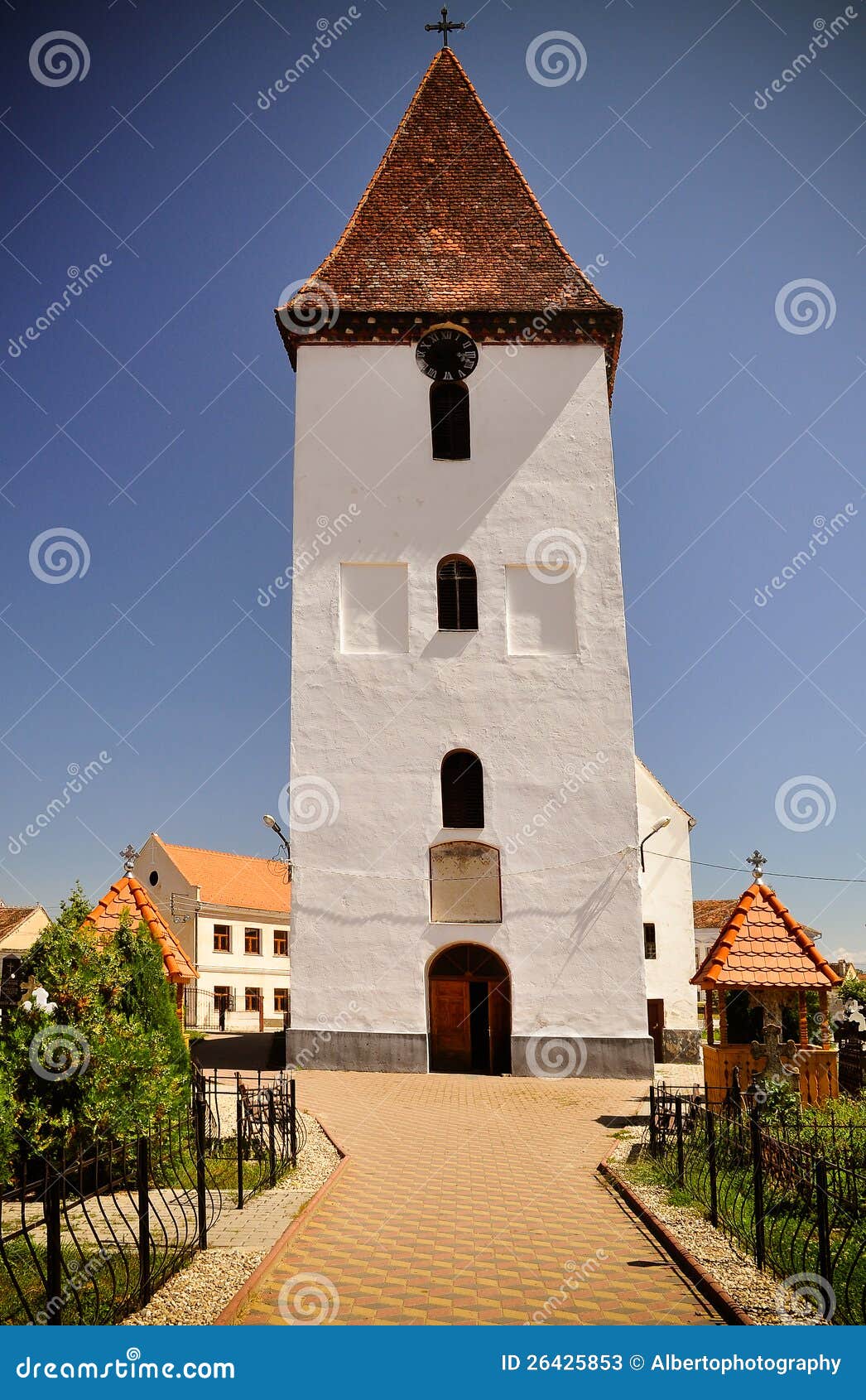 Tower Church stock image. Image of architectural, cross - 26425853