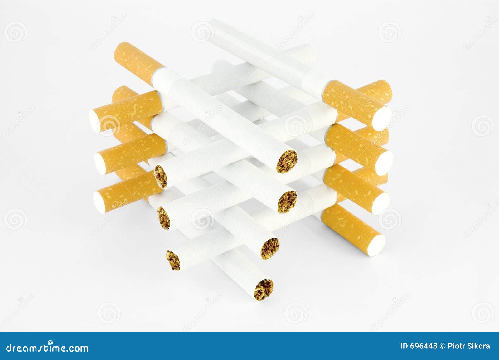 Tower of Cigarettes, Over White Stock Photo - Image of cigarettes ...