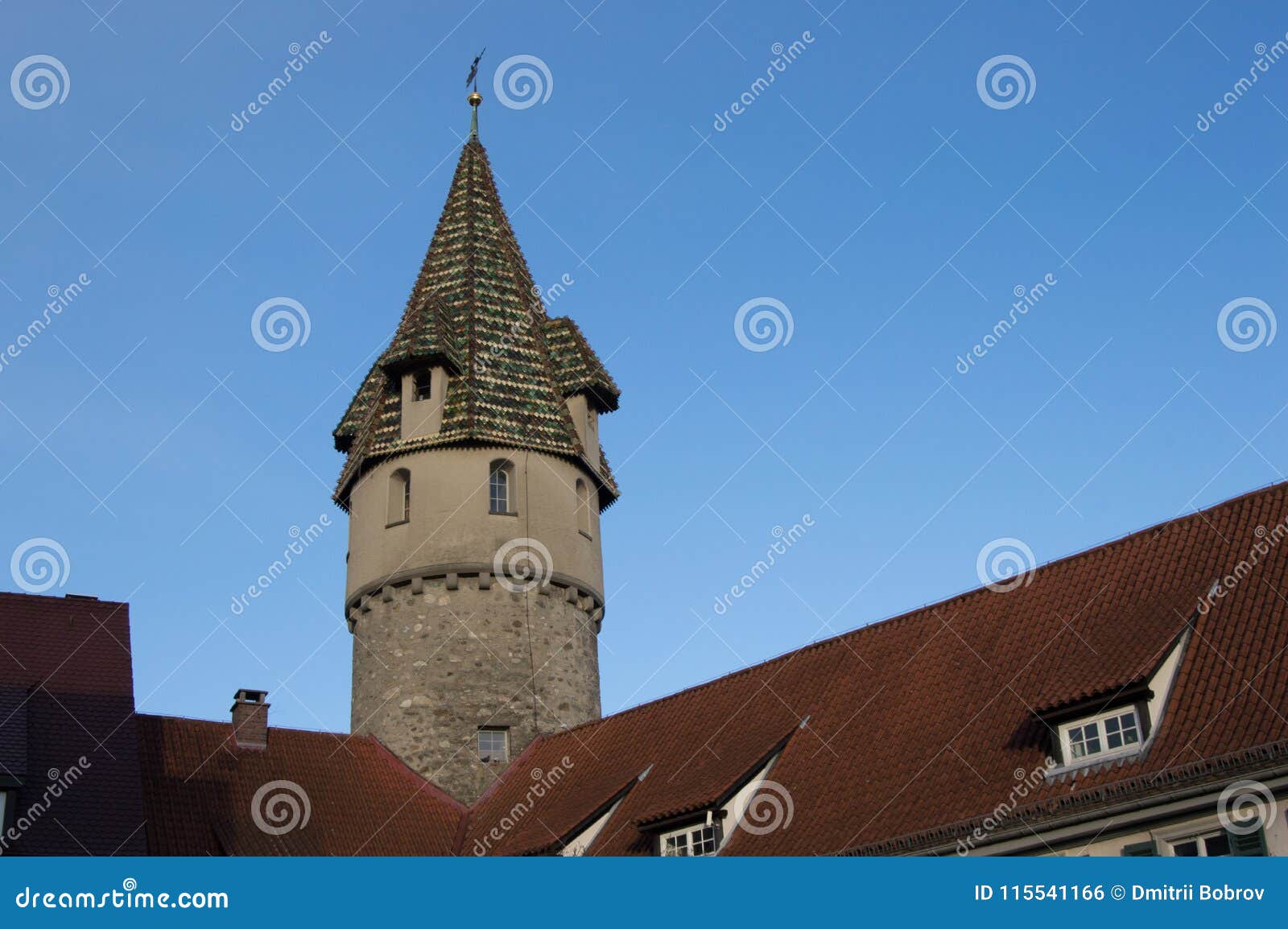 A Tower in a Classical German Style Stock Photo - Image of travel ...
