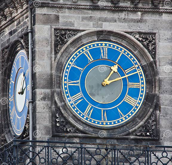 Tower clock stock photo. Image of minute, time, town - 16509754