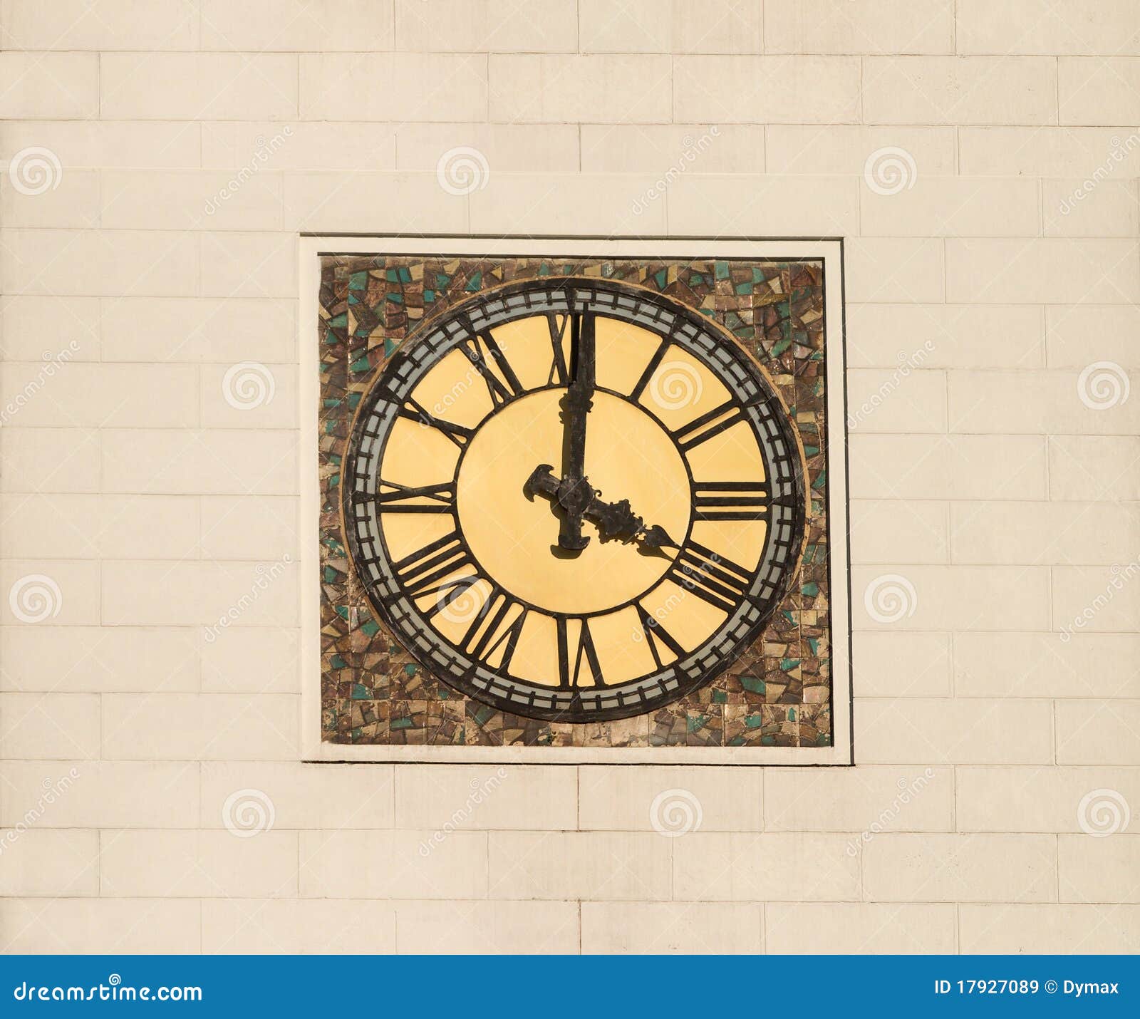 Tower Clock with Roman Digits Stock Image - Image of face, time: 17927089