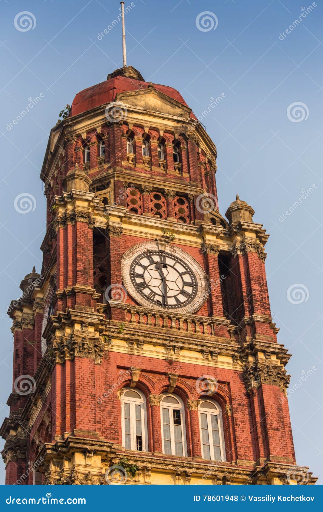 Tower Clock on the Tower in Penrith in England Stock Photo - Image of ...