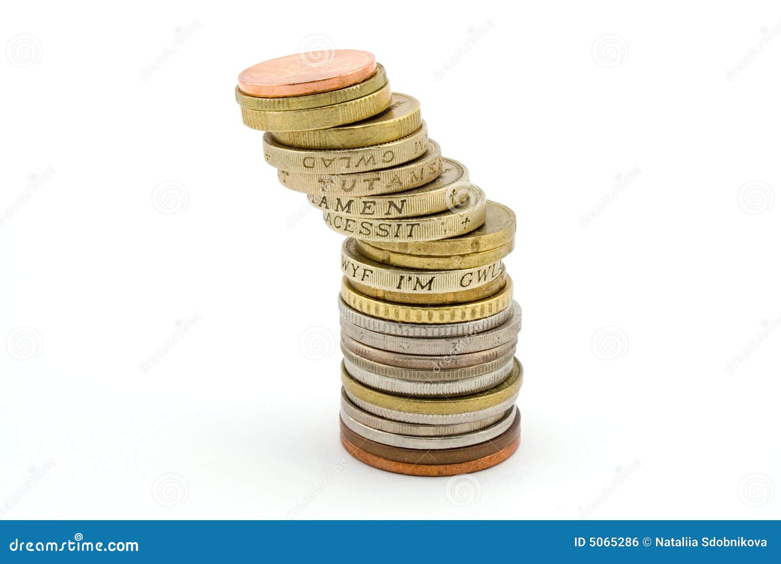 Tower of coin stock photo. Image of background, bank, moneypile - 5065286