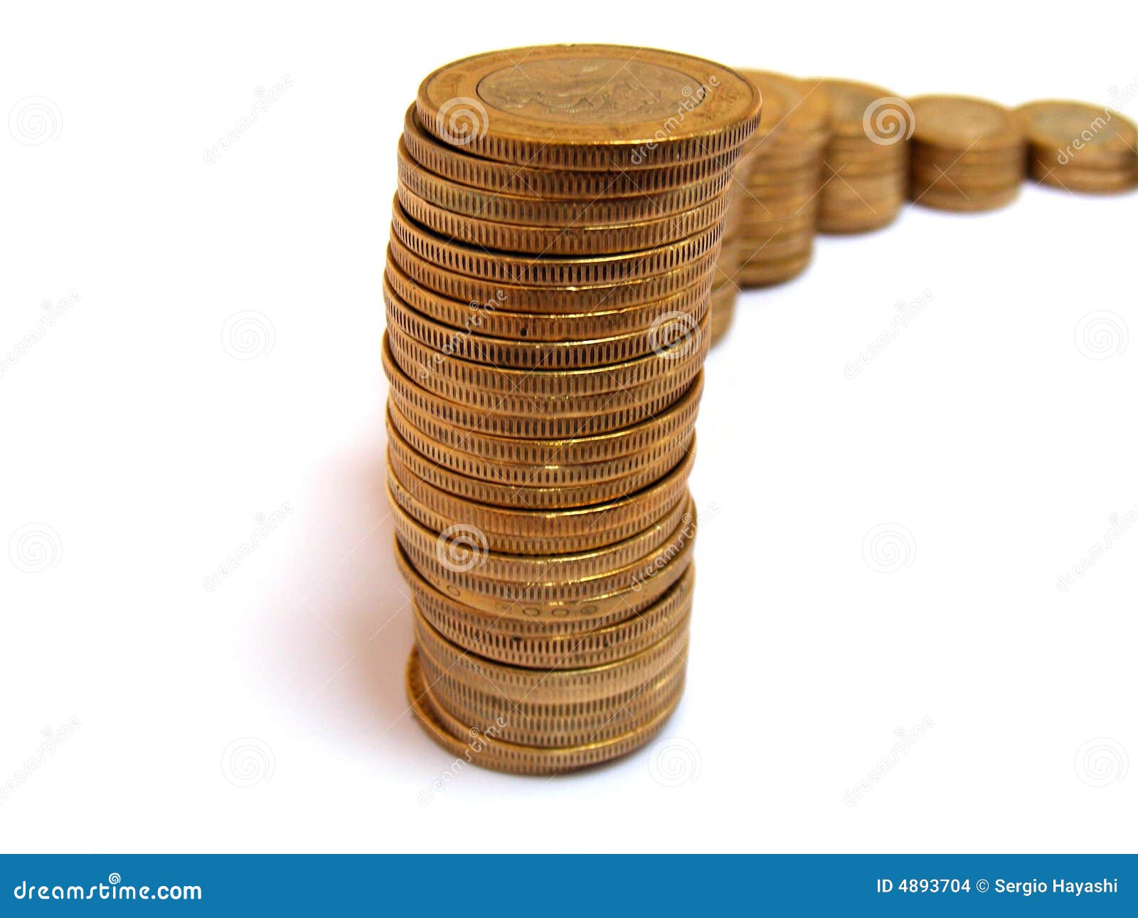 Tower of coins stock photo. Image of conceptual, credit - 4893704