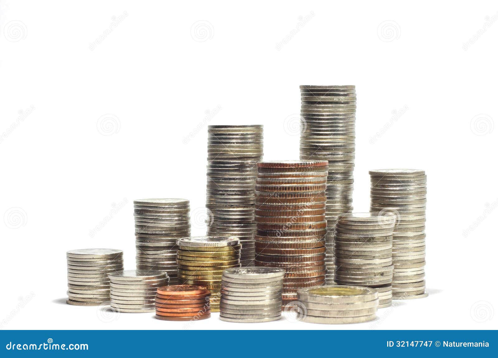 Tower of coins stock image. Image of credit, interest - 32147747