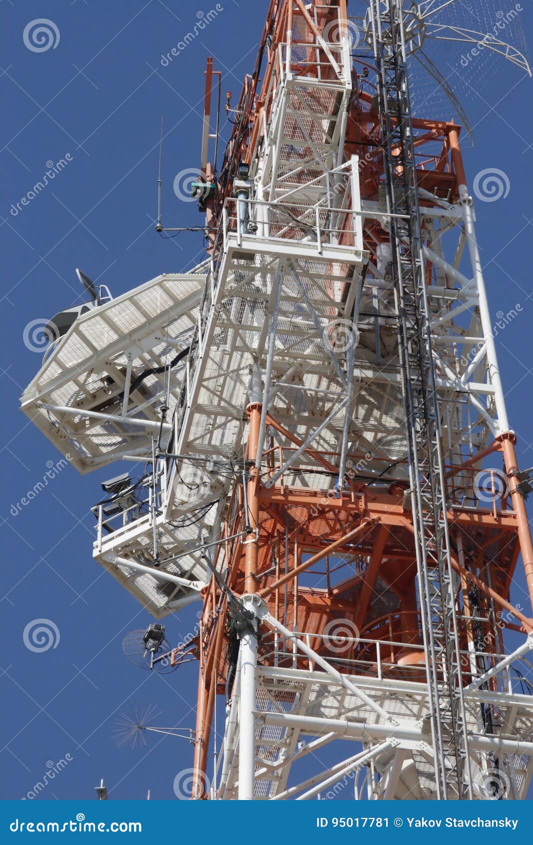 A Tower for Communication and Surveillance Stock Image - Image of ...