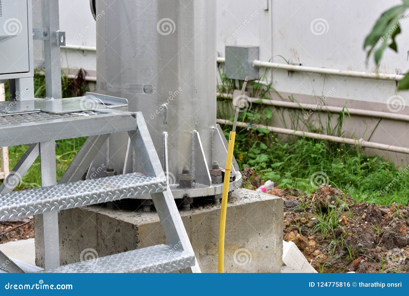 Tower Construction To Install the Antenna of the Wireless Communication ...