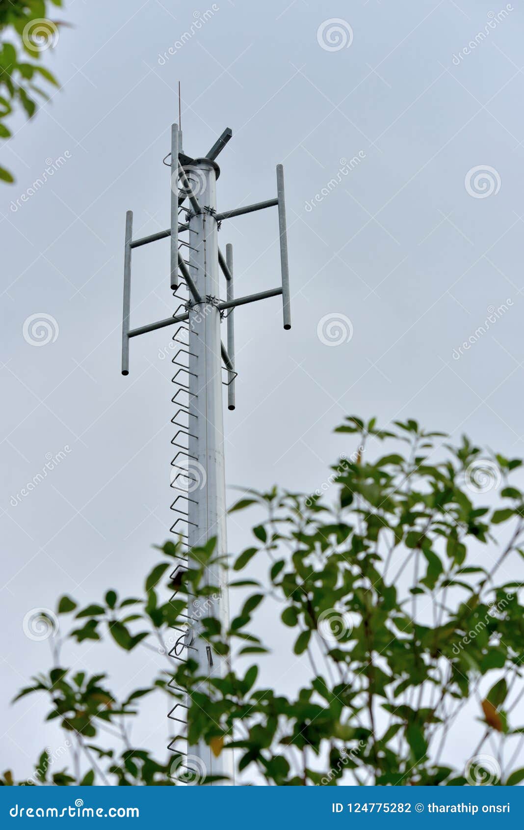 Tower Construction To Install the Antenna of the Wireless Communication ...