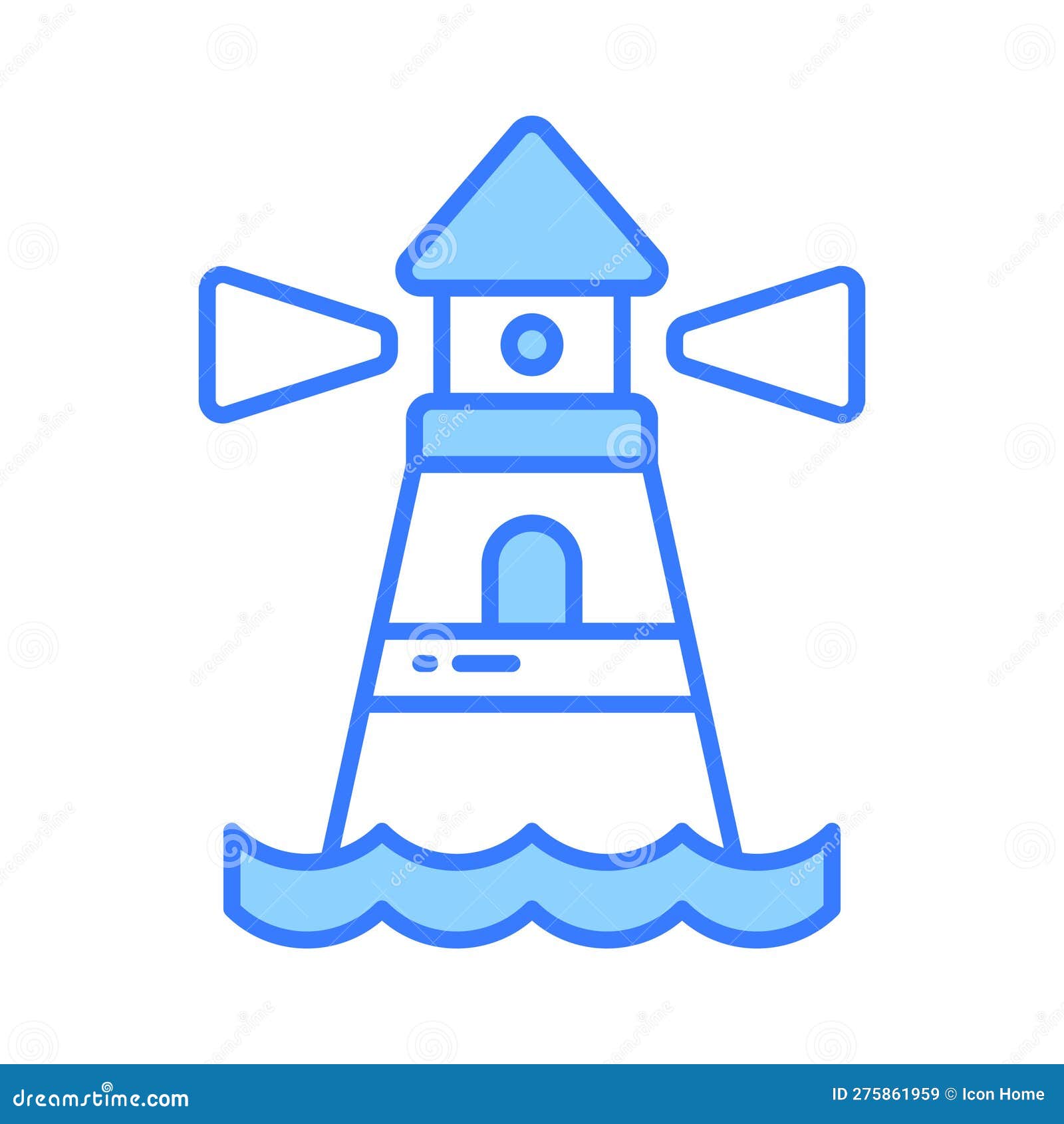 A Tower Containing a Beacon Light To Warn or Guide Ships at Sea, Well ...