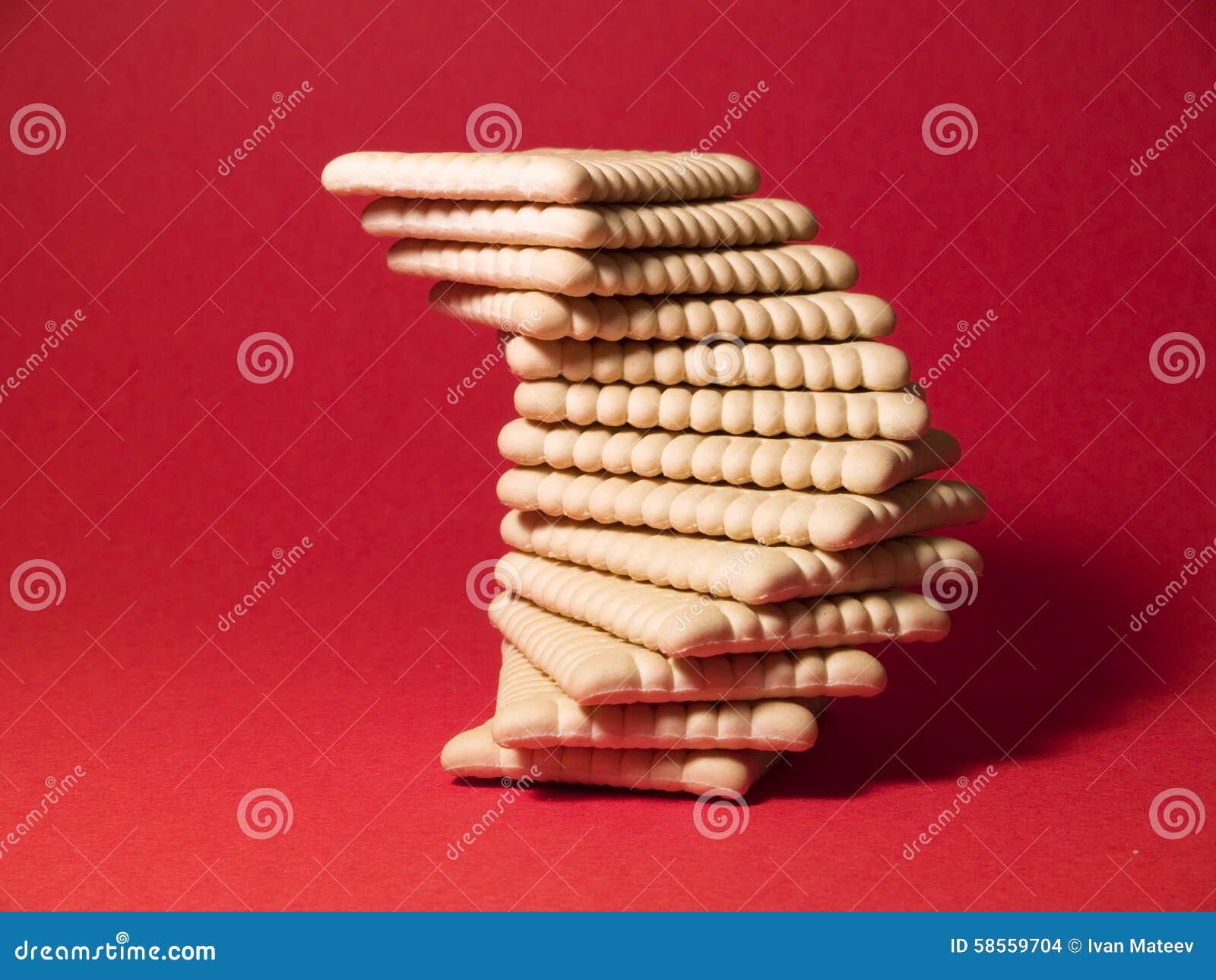 Tower of cookies stock photo. Image of tasty, biscuit - 58559704