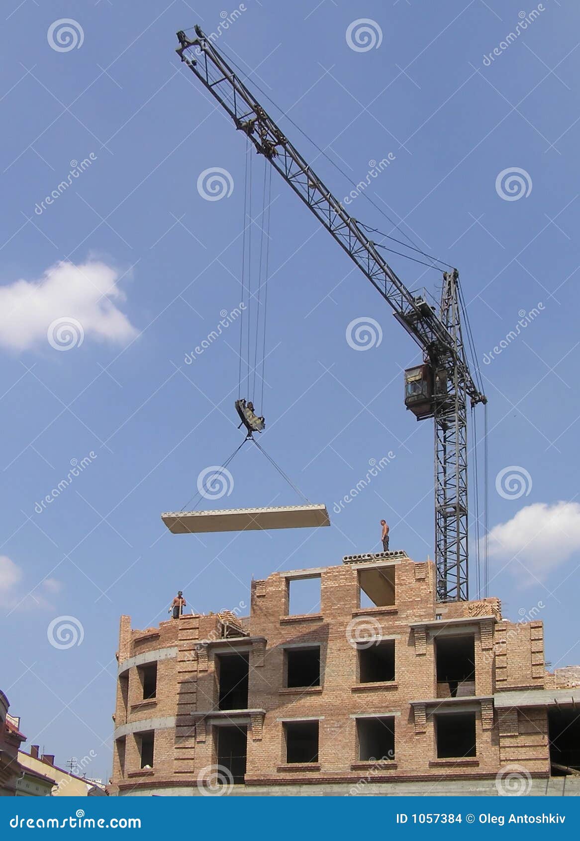 Tower Crane With Hook Building Metal Construction Royalty-Free Stock ...