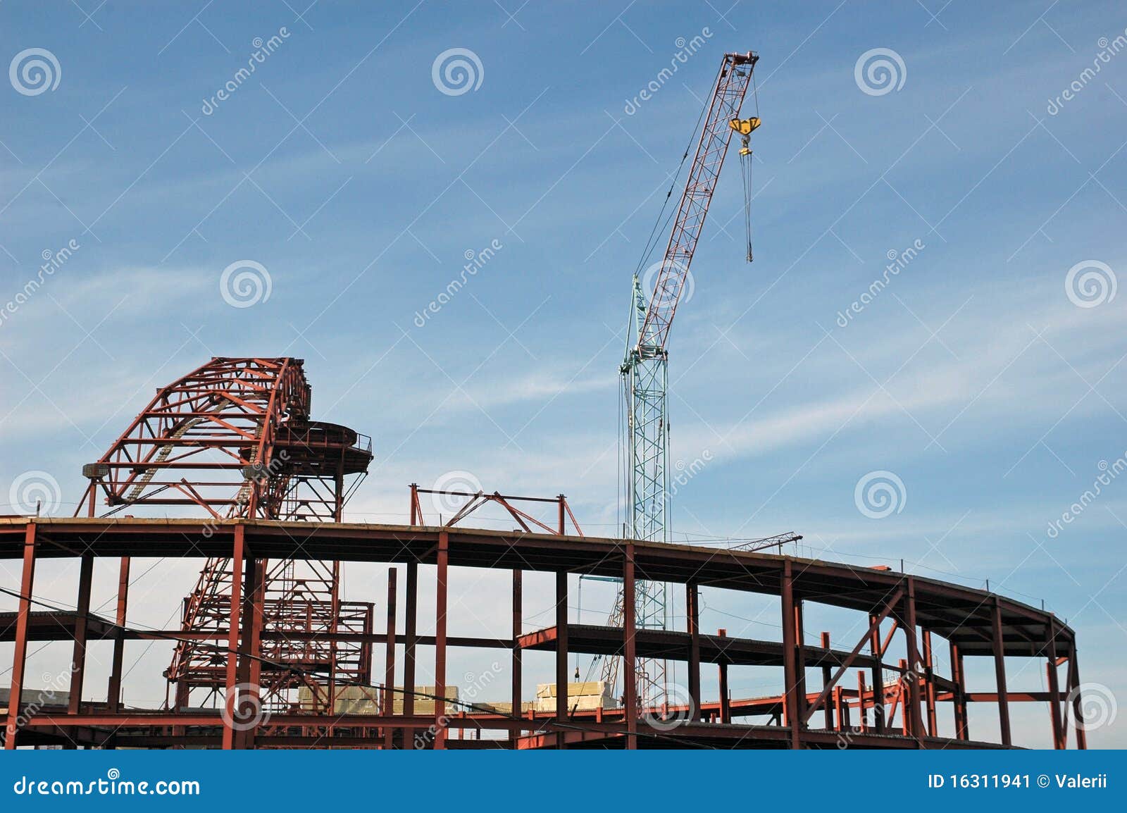 Tower crane stock image. Image of building, development - 16311941