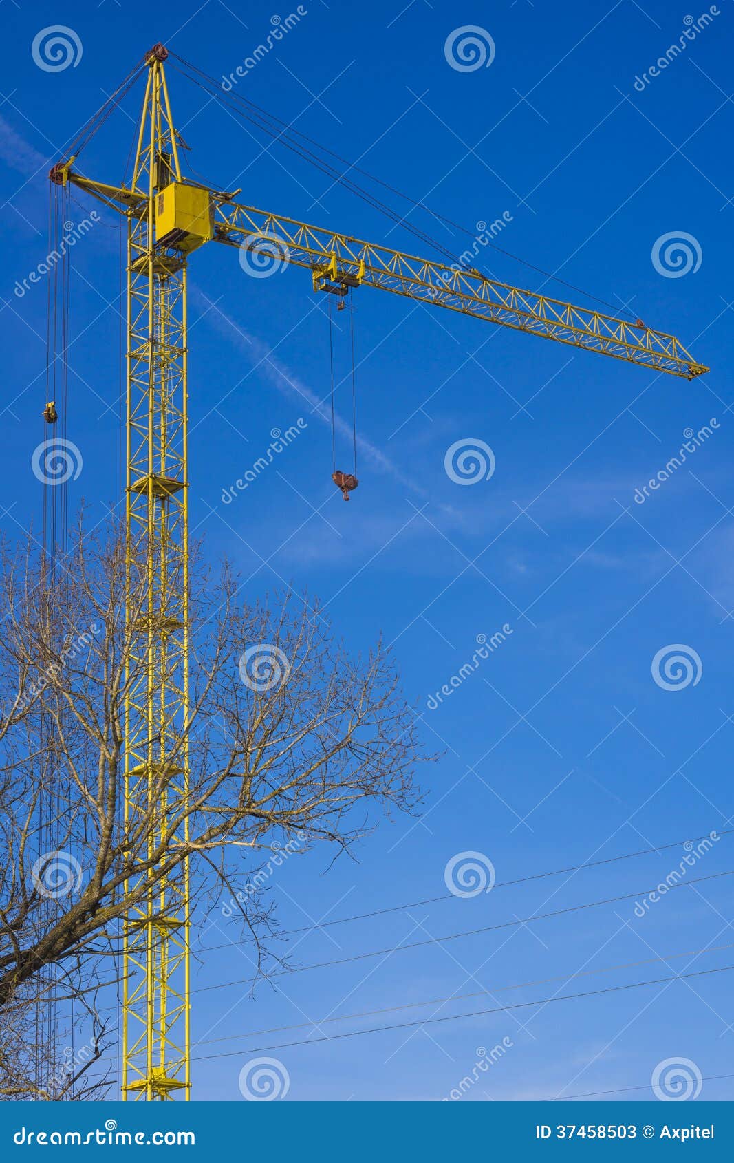 Tower crane stock image. Image of daylight, city, blue - 37458503