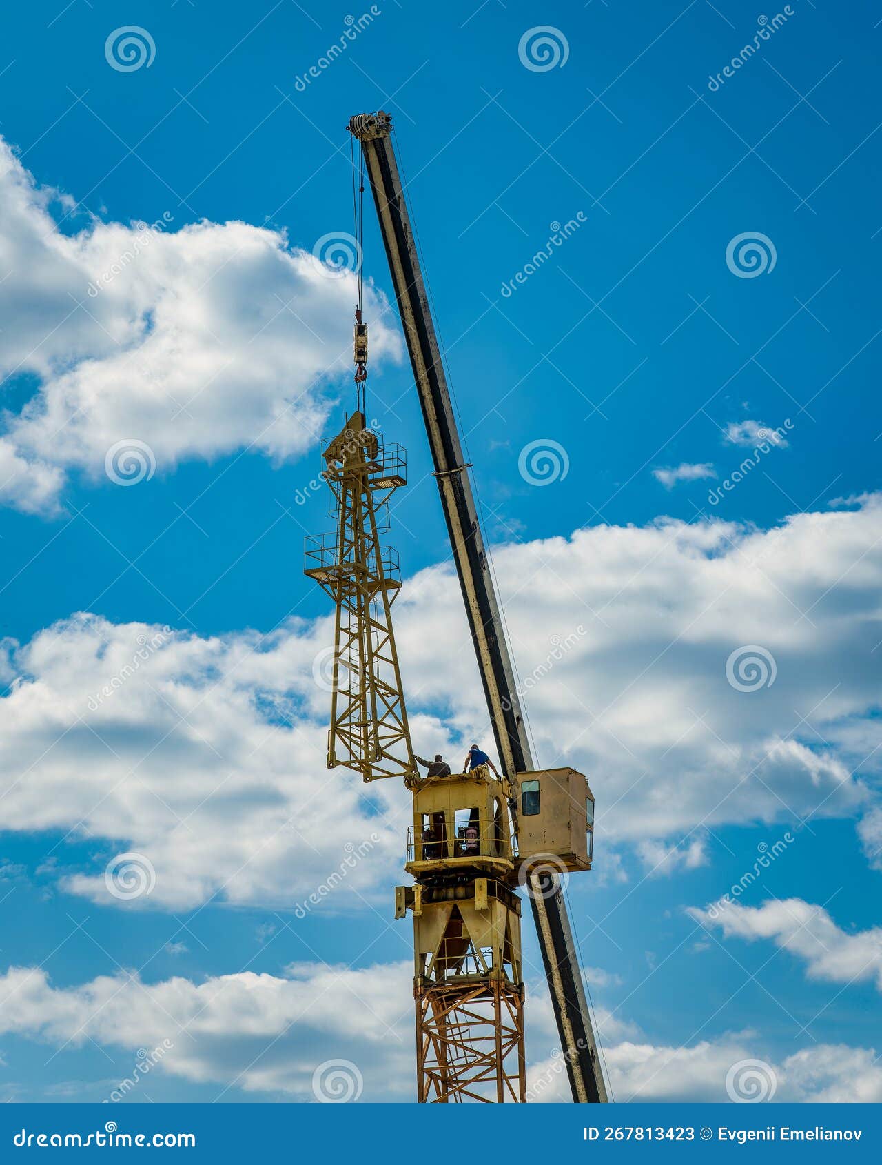 Tower Crane Assembly. Installation of a Construction Crane. Editorial ...