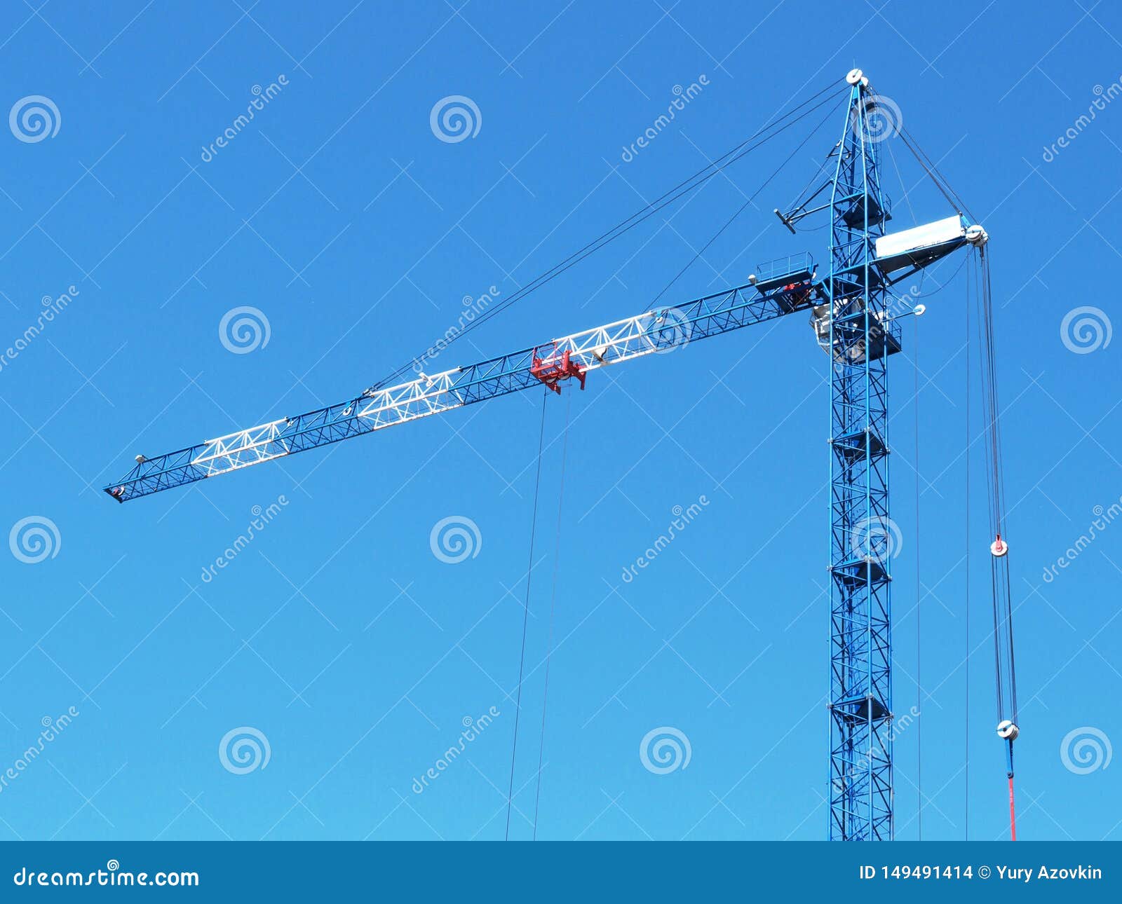The Tower Crane on the Background of Clear Sky. Stock Photo - Image of ...