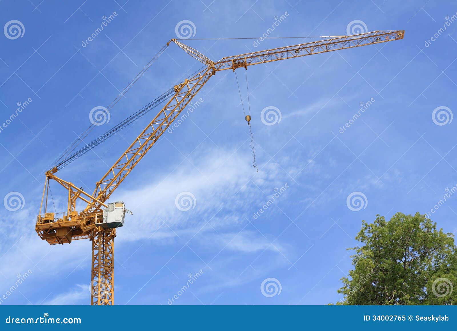 Tower crane stock image. Image of industrial, steel, development - 34002765
