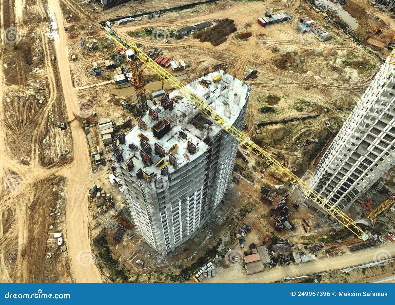 Onstruction Site With Foundation Pit For Monolithic Reinforced ...