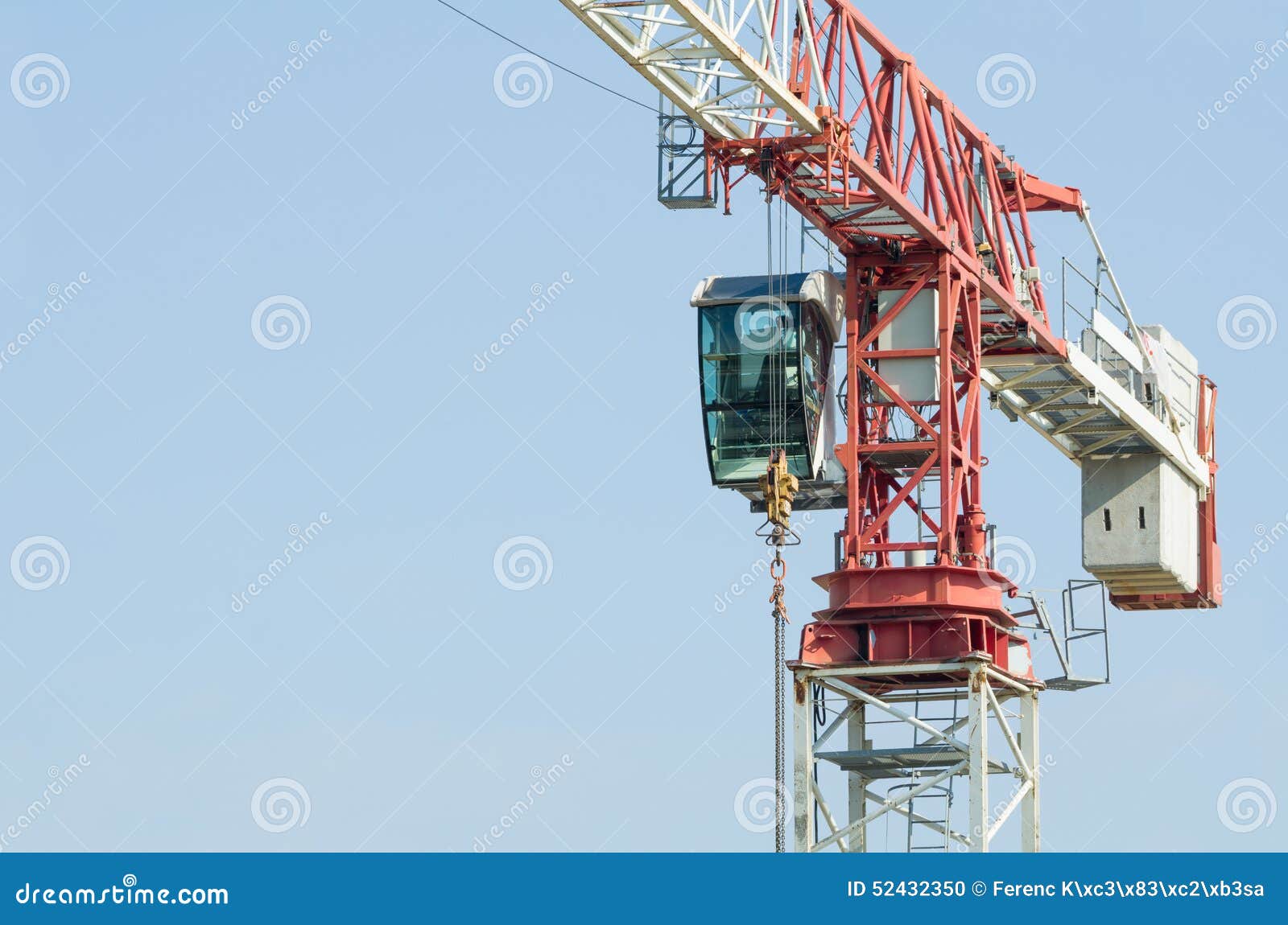 Tower Crane Closeup stock photo. Image of cabin, tall - 52432350