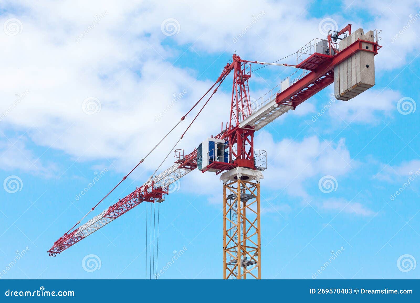 Tower Crane on a Construction Site Stock Image - Image of working ...
