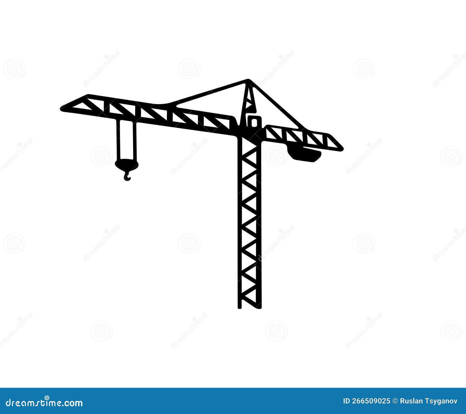 Tower Crane In Construction Site, Construction Cran And Crane, Graphic ...