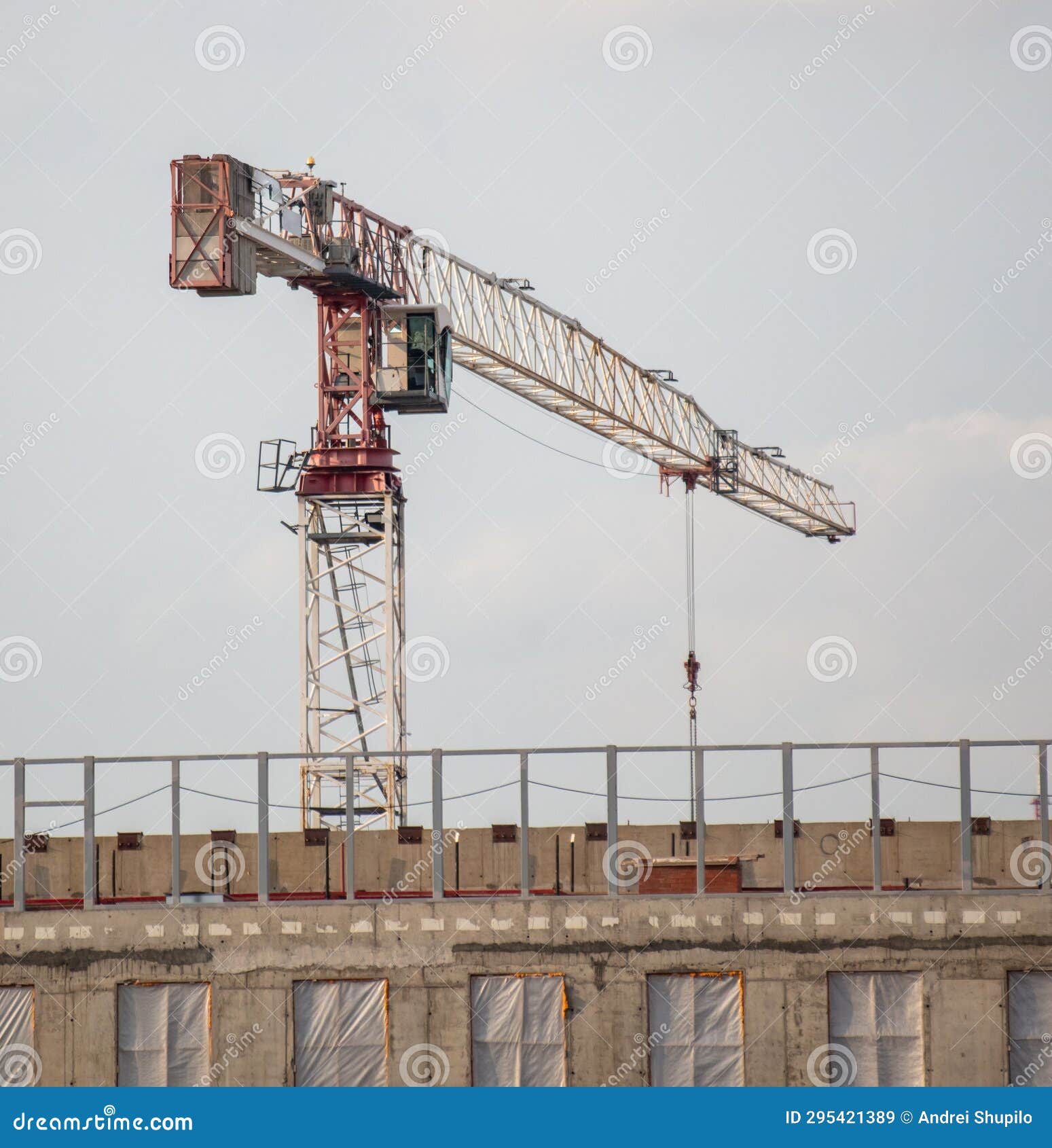 Tower Crane at the Construction Site of a Multi-story Building Stock ...