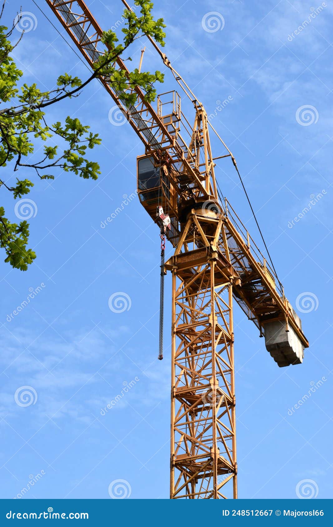 Tower Crane at the Construction Site Stock Image - Image of crane ...