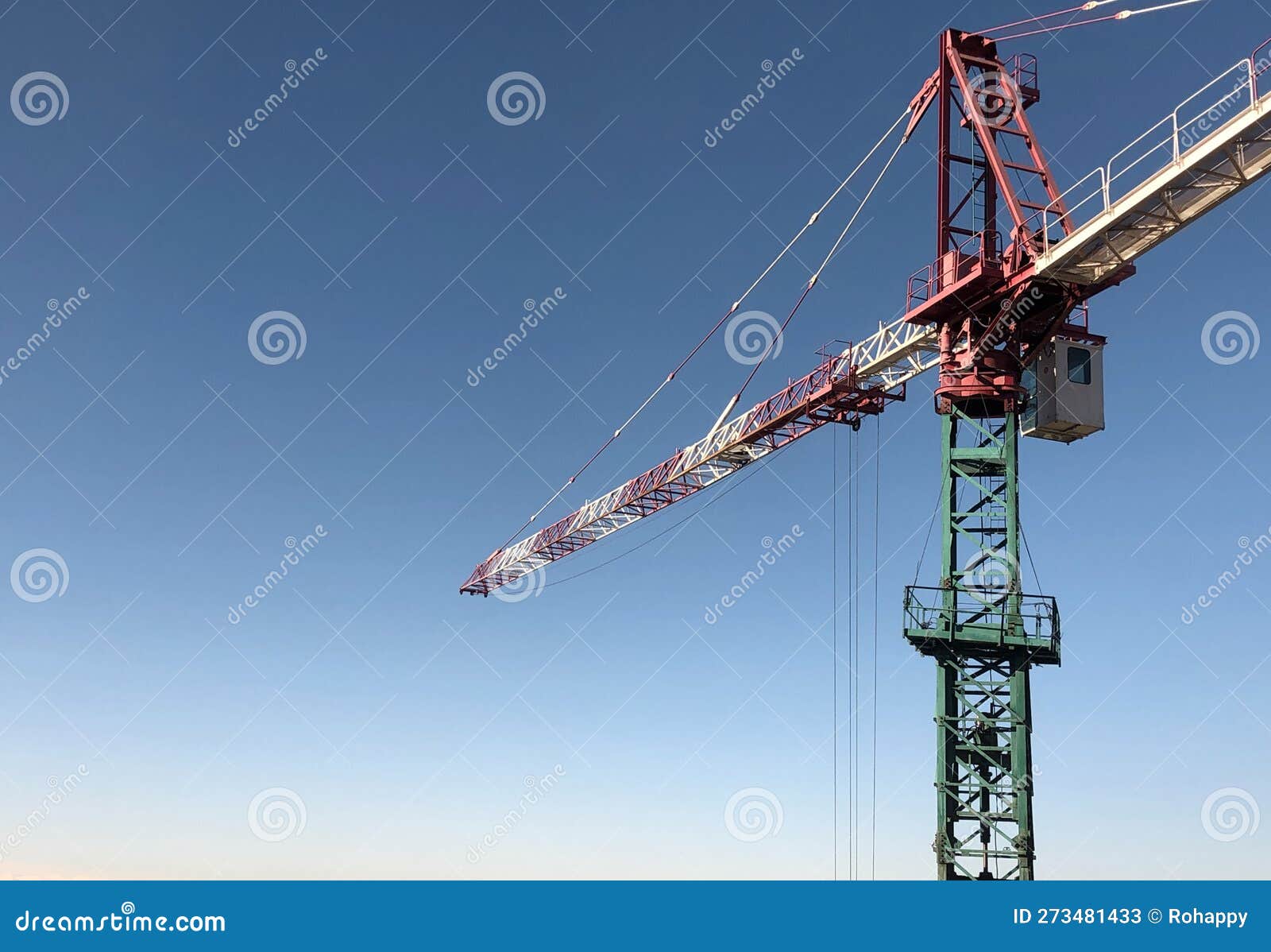 Tower Crane at the Construction Site Working on the Erection of a ...