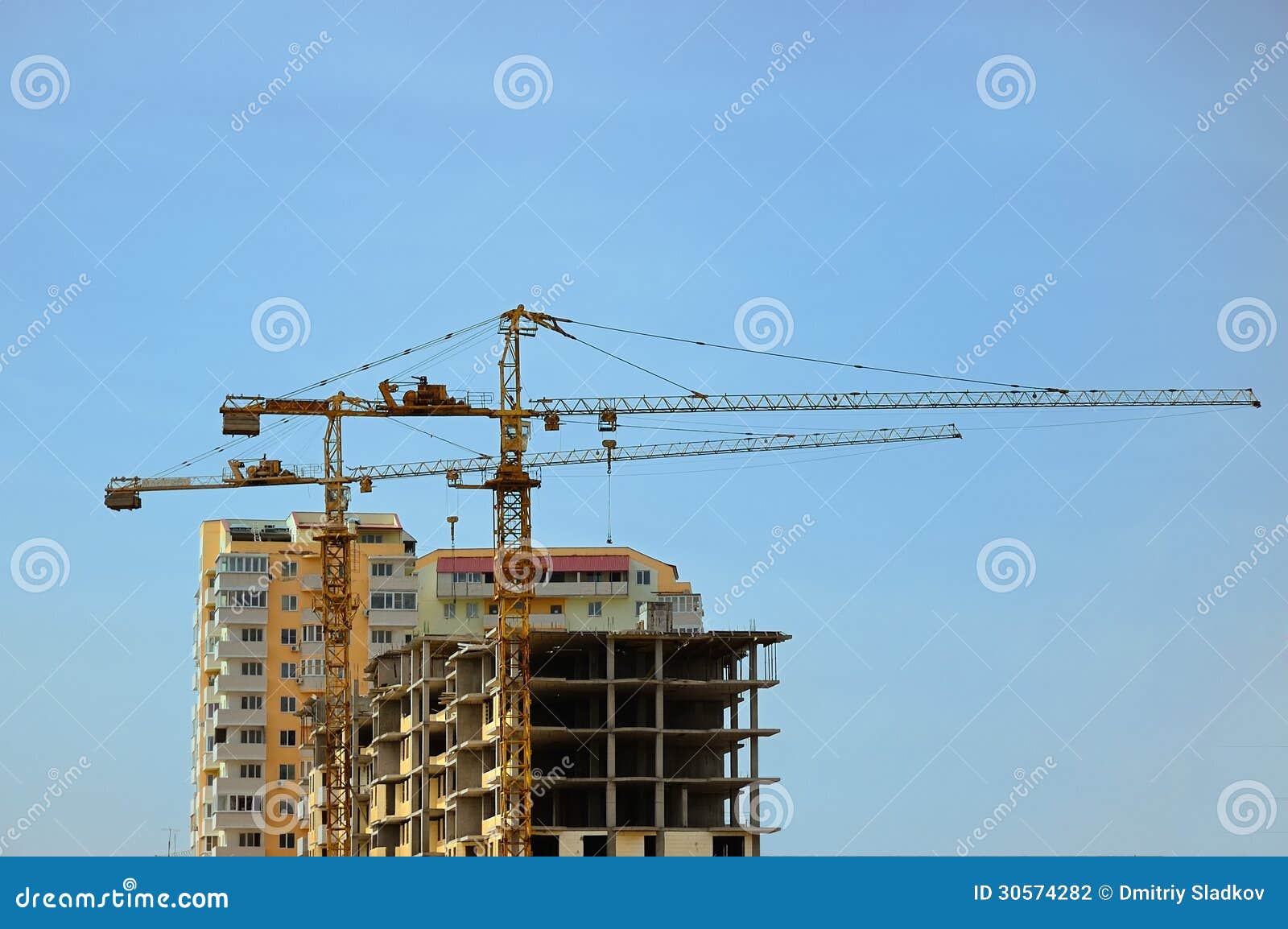 Tower crane stock photo. Image of concrete, metal, blue - 30574282