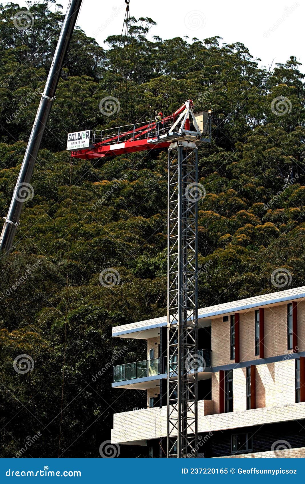 Tower Crane Disassembly. Removal of the Counter Jib Editorial Image ...
