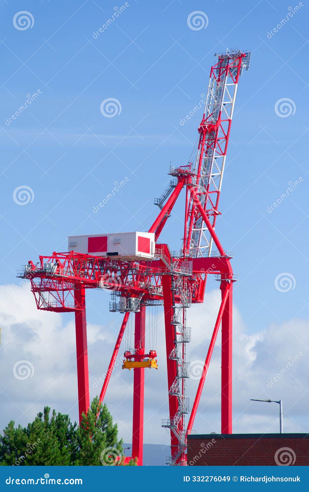 Tower Crane High in Sky at Construction Site Stock Image - Image of ... Tower Crane High in Sky at Construction Site Stock Image - Image of ...