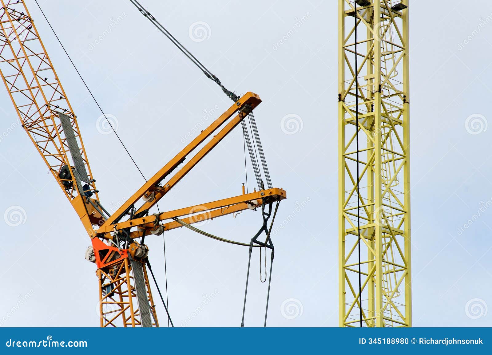 Tower Crane High in Sky at Construction Site Stock Photo - Image of ... Tower Crane High in Sky at Construction Site Stock Photo - Image of ...
