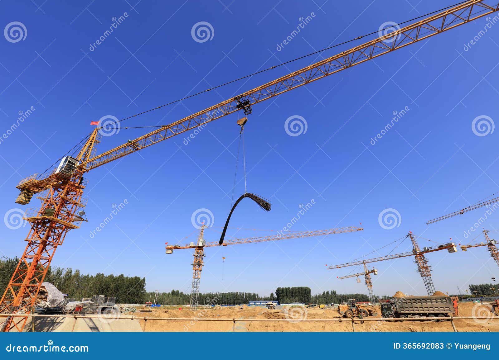 Tower Crane Assembly. Installation Of A Construction Crane. Editorial ...